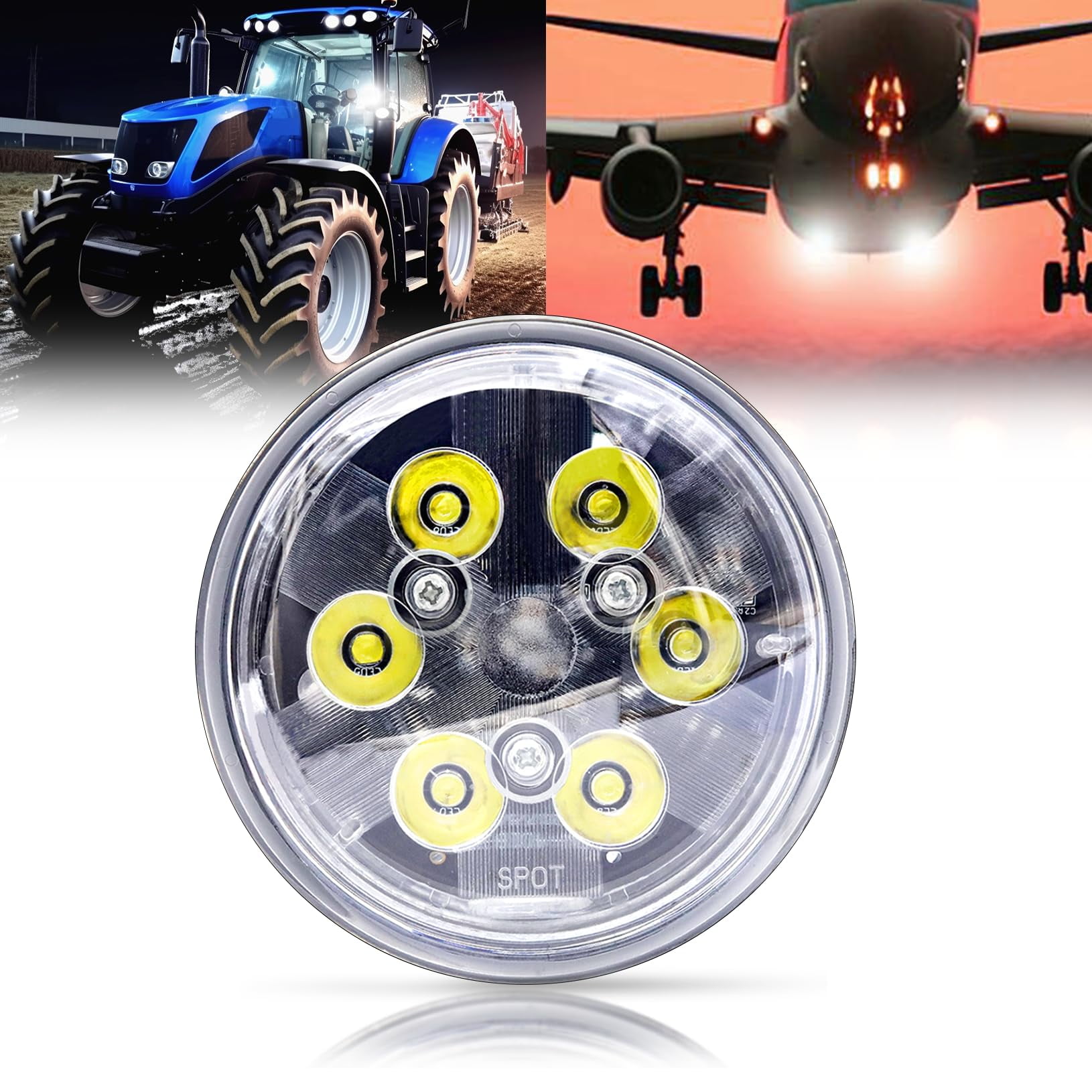Ourbest LED PAR36 Aircraft RRF12 Landing Light White 4.5" inch，Aviation ...