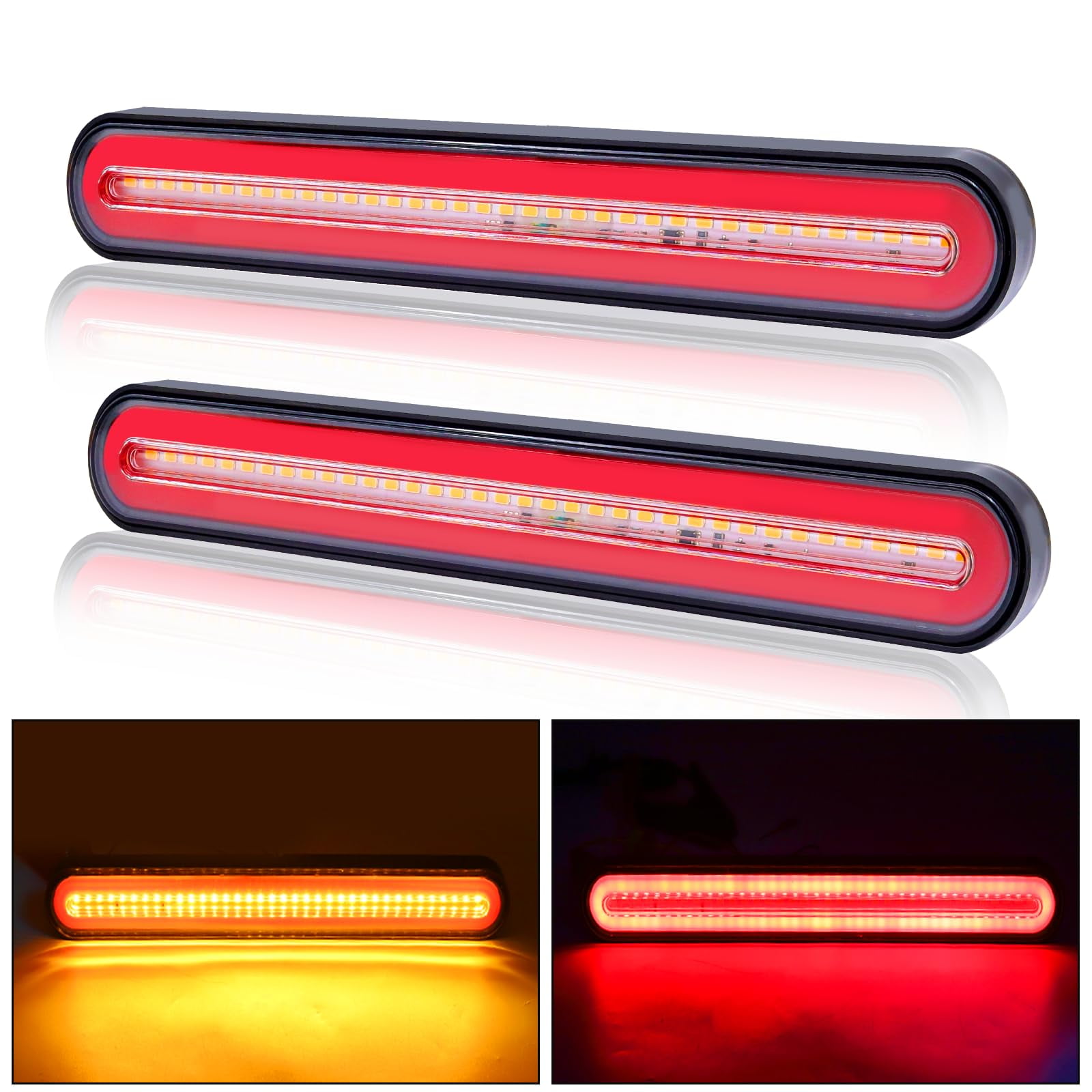 Ourbest LED Trailer Rear SSF20 Lights Bar 12V, 12.8inch Trailer ...