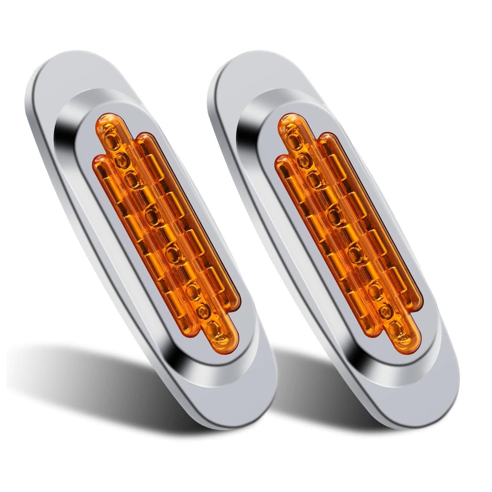 Ourbest Oval Trailer Side Marker,2Pcs 16 Diode H2FSDHigh/Low Beam LED ...