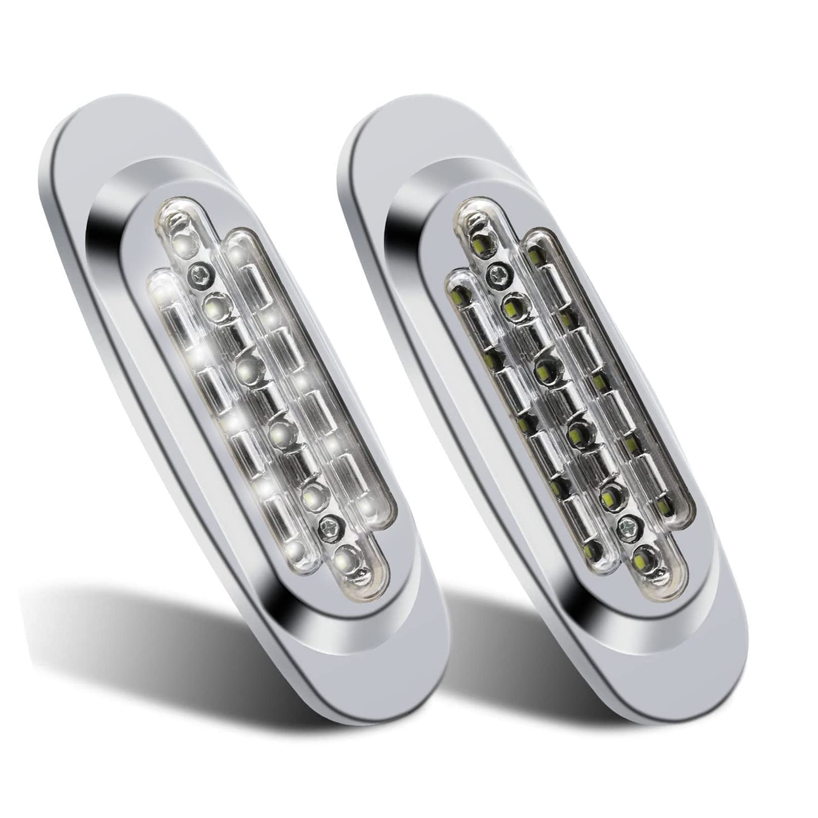 Ourbest Oval Trailer Side Marker,2Pcs 16 Diode High/Low Beam LED ...