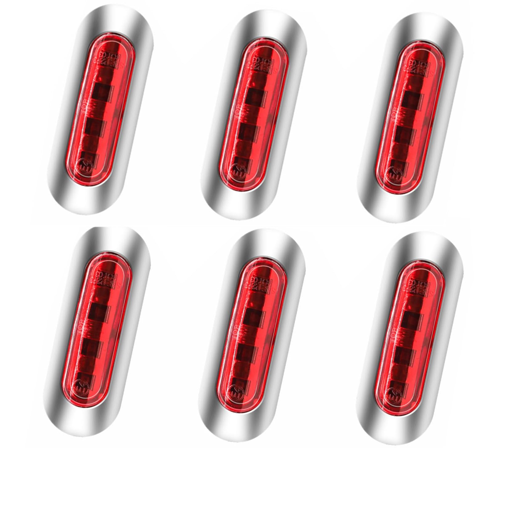 Ourbest Oval Trailer Side Marker,6Pcs 3" LED H2FSDClearance Light Truck ...