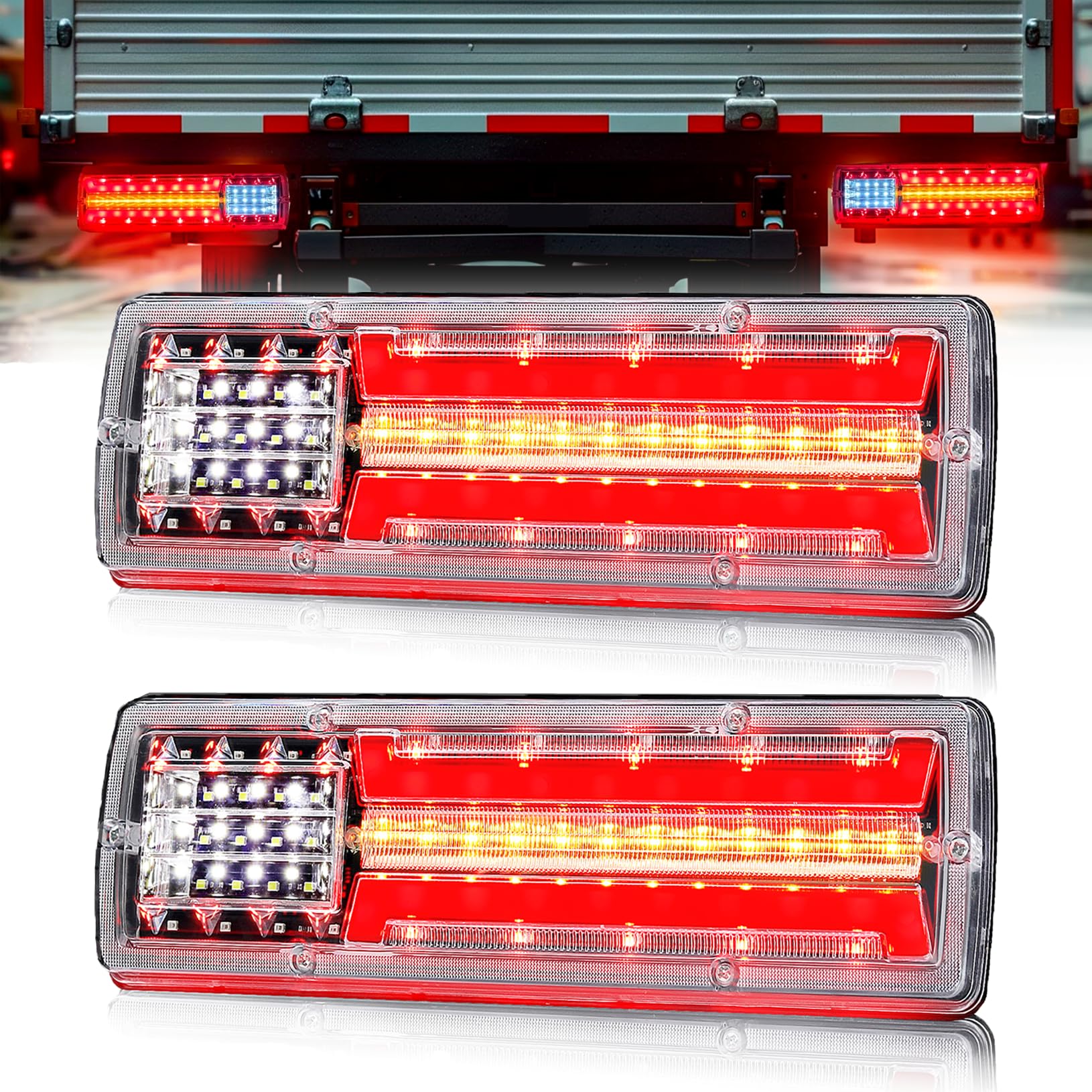 Ourbest Truck Trailer Tail RRF12 Light, Reverse | Tail | Stop | Turn ...