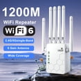 Ourlife WiFi Extender Wireless Dual-Band WiFi Repeater 1200Mbps, 6 ...