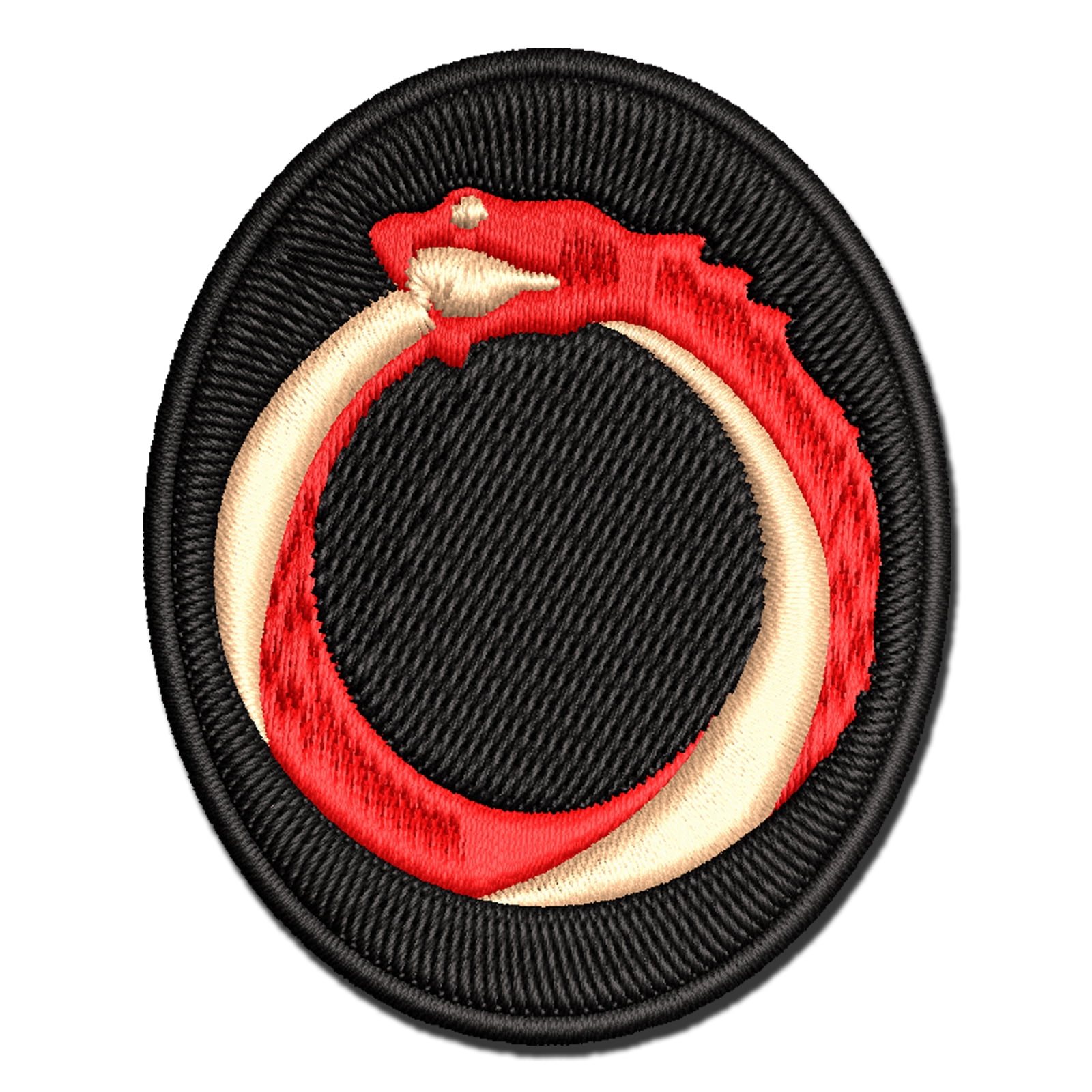 Ouroboros Serpent Snake Eating Tail Ring Circle Applique Multi-Color ...