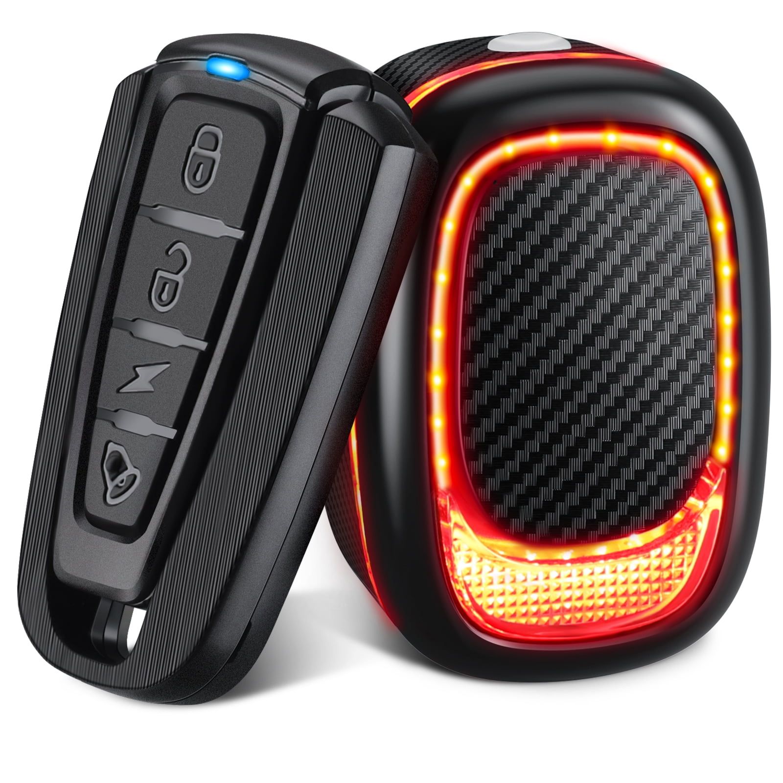 Ouspow Bicycle Smart Brake Tail Light Alarm Lock with Remote Anti-theft ...