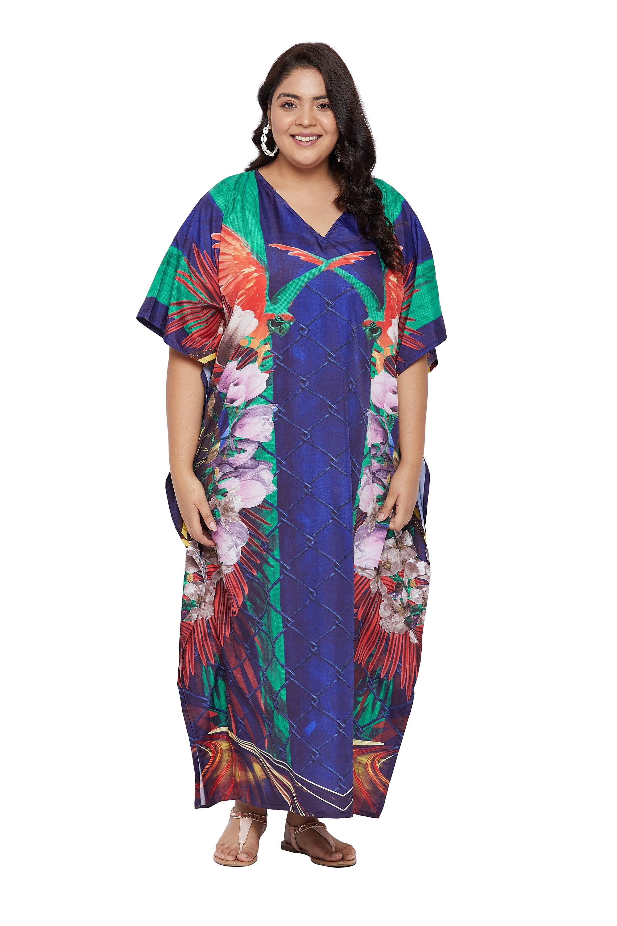 Oussum Plus Size Kaftans Dresses for Women Long Maxi Dress Ladies ...
