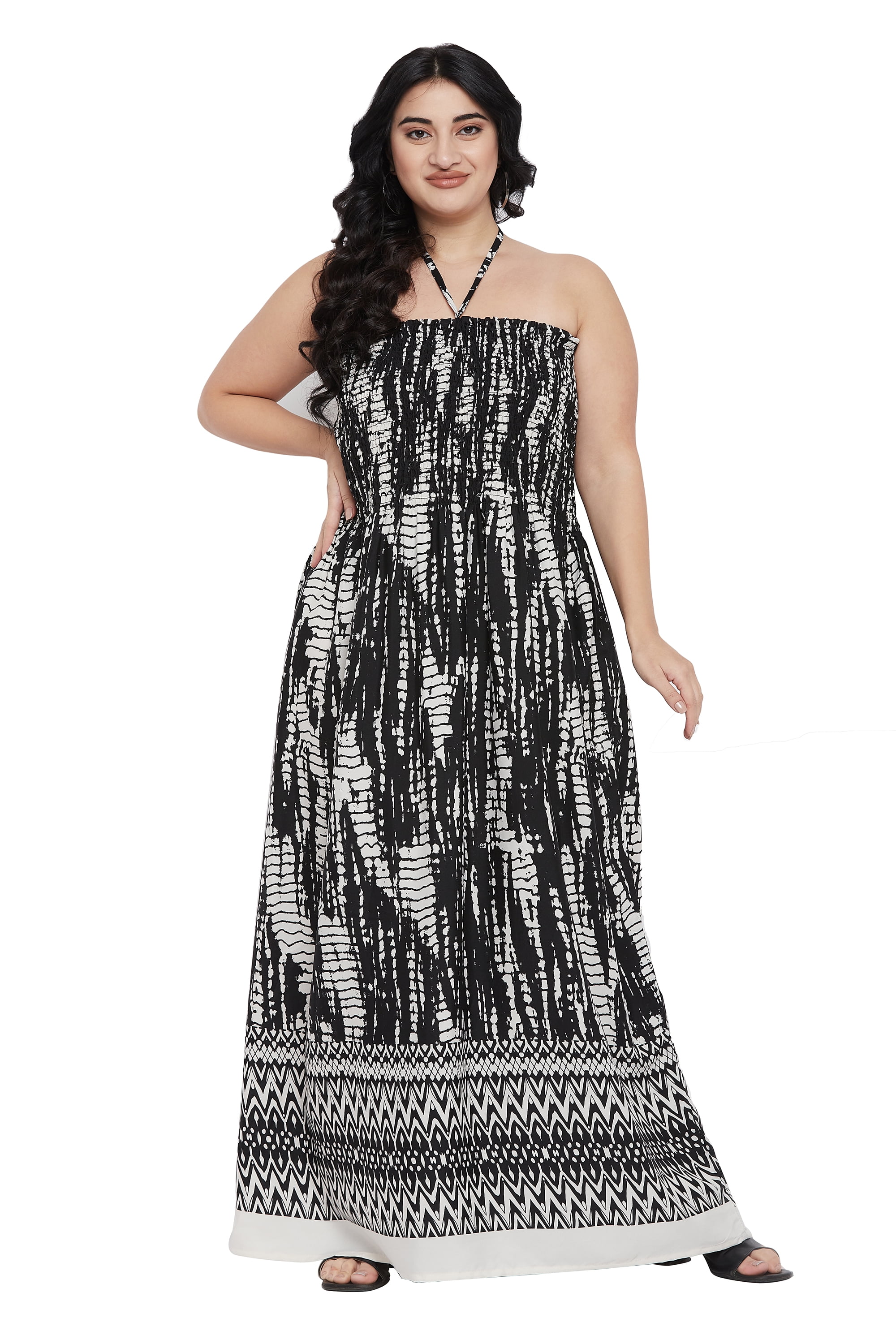 Oussum Women Long Tube Dress Sleeveless Summer Maxi Plus Size Dresses ...