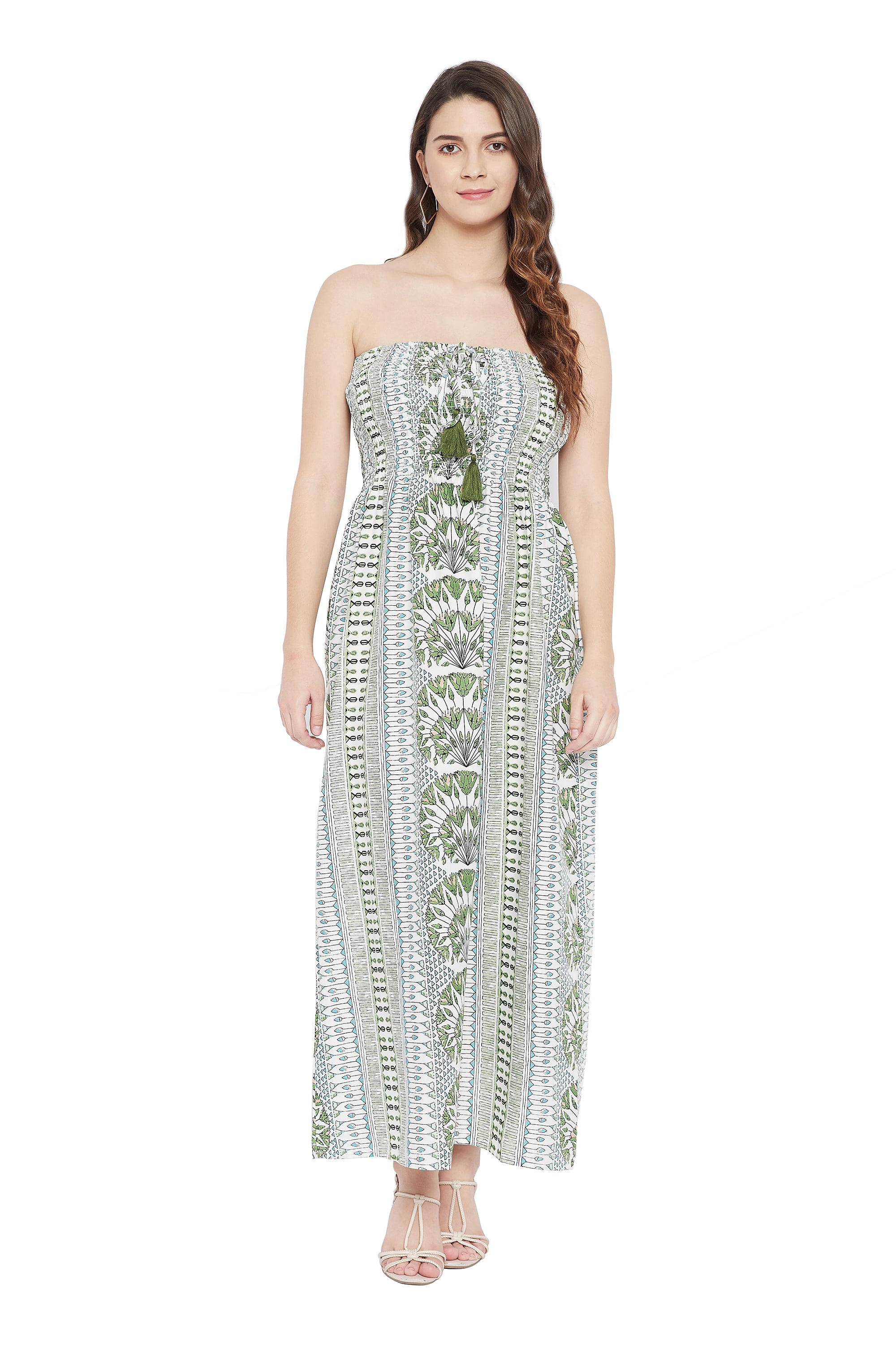 Oussum Women Long Tube Dress Sleeveless Summer Maxi Plus Size Dresses ...