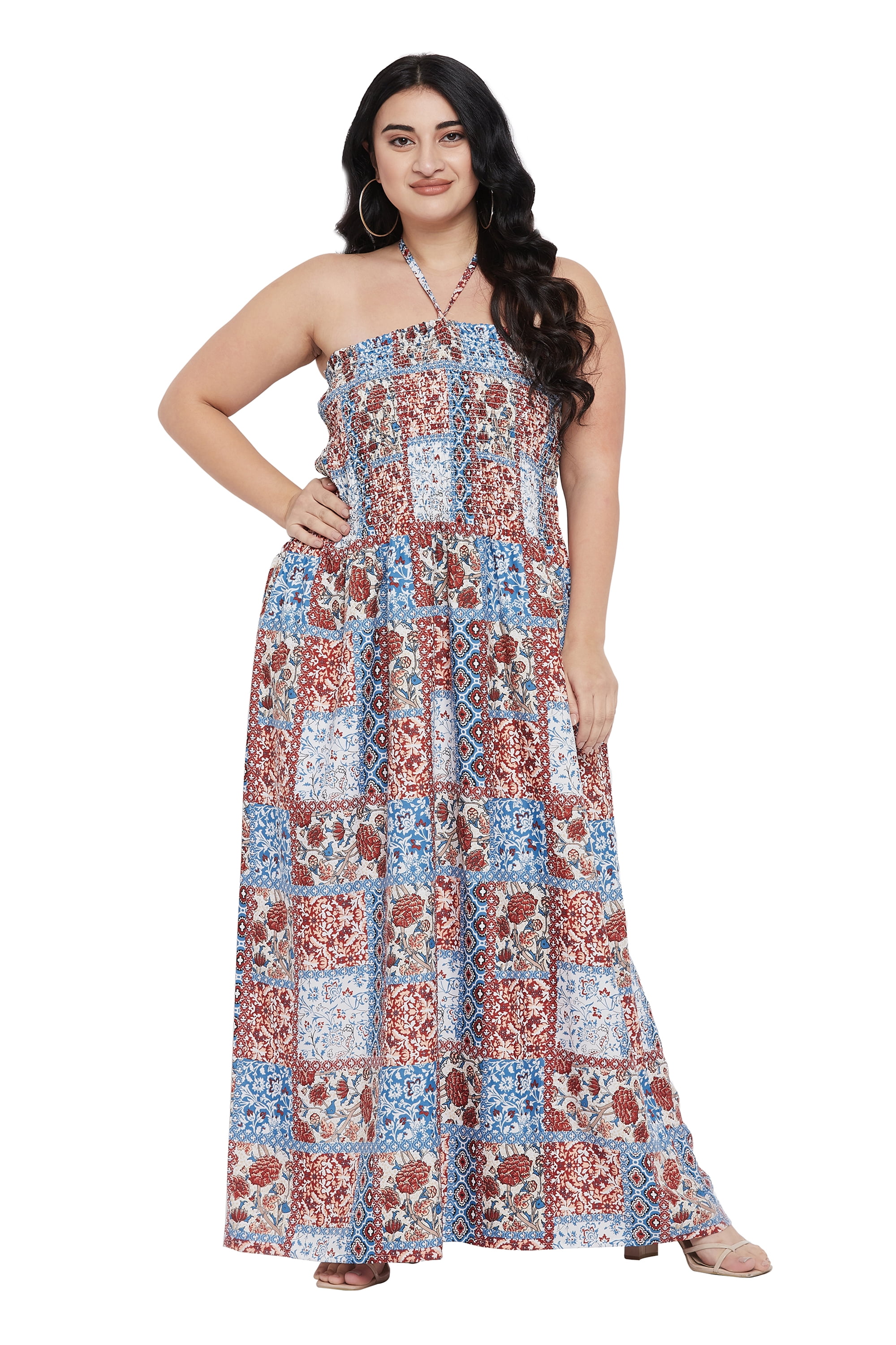 Oussum Women Long Tube Dress Sleeveless Summer Maxi Plus Size Dresses ...
