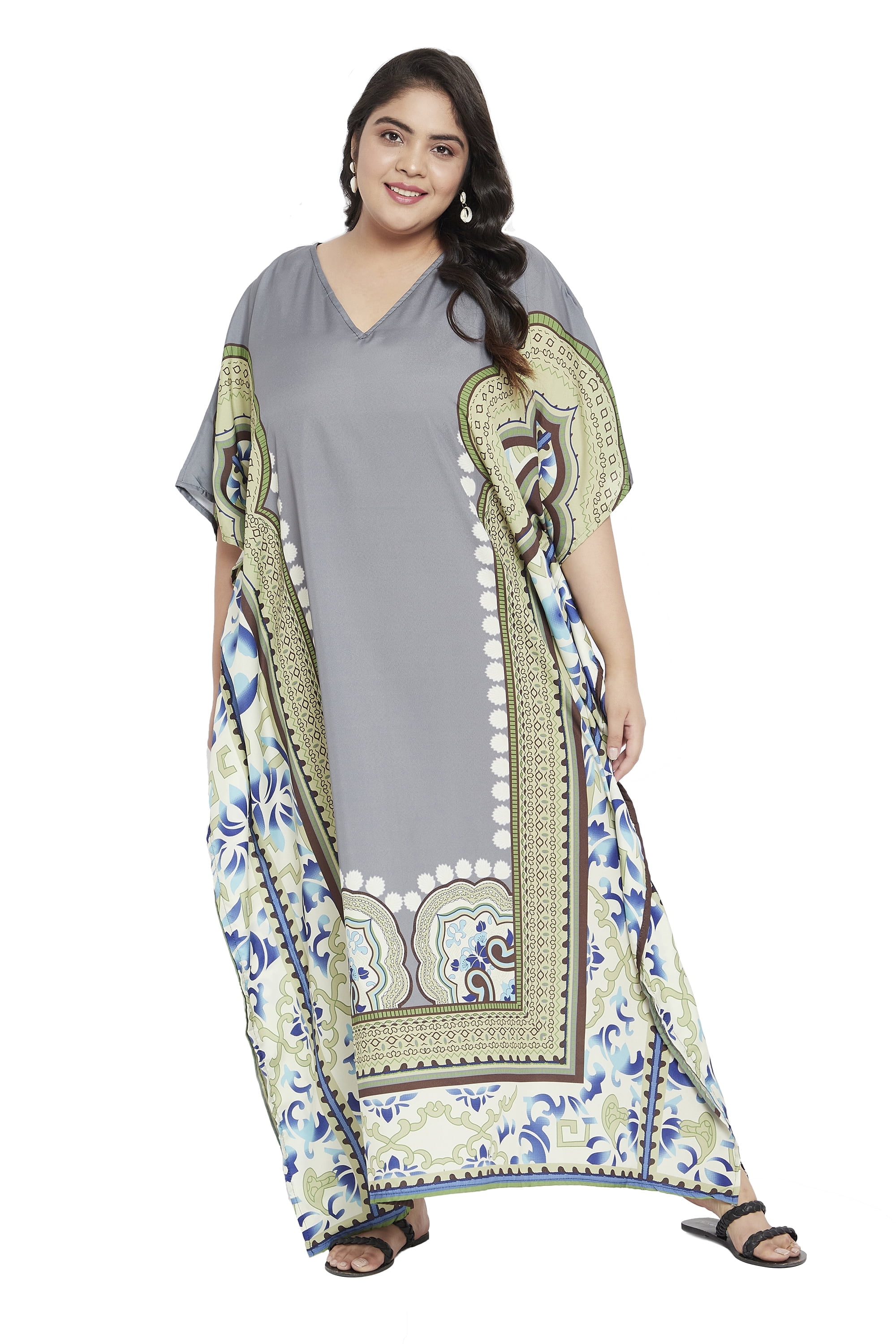 Oussum Women Plus Size Kaftans Dresses Long Maxi Kimono Ladies Caftans ...