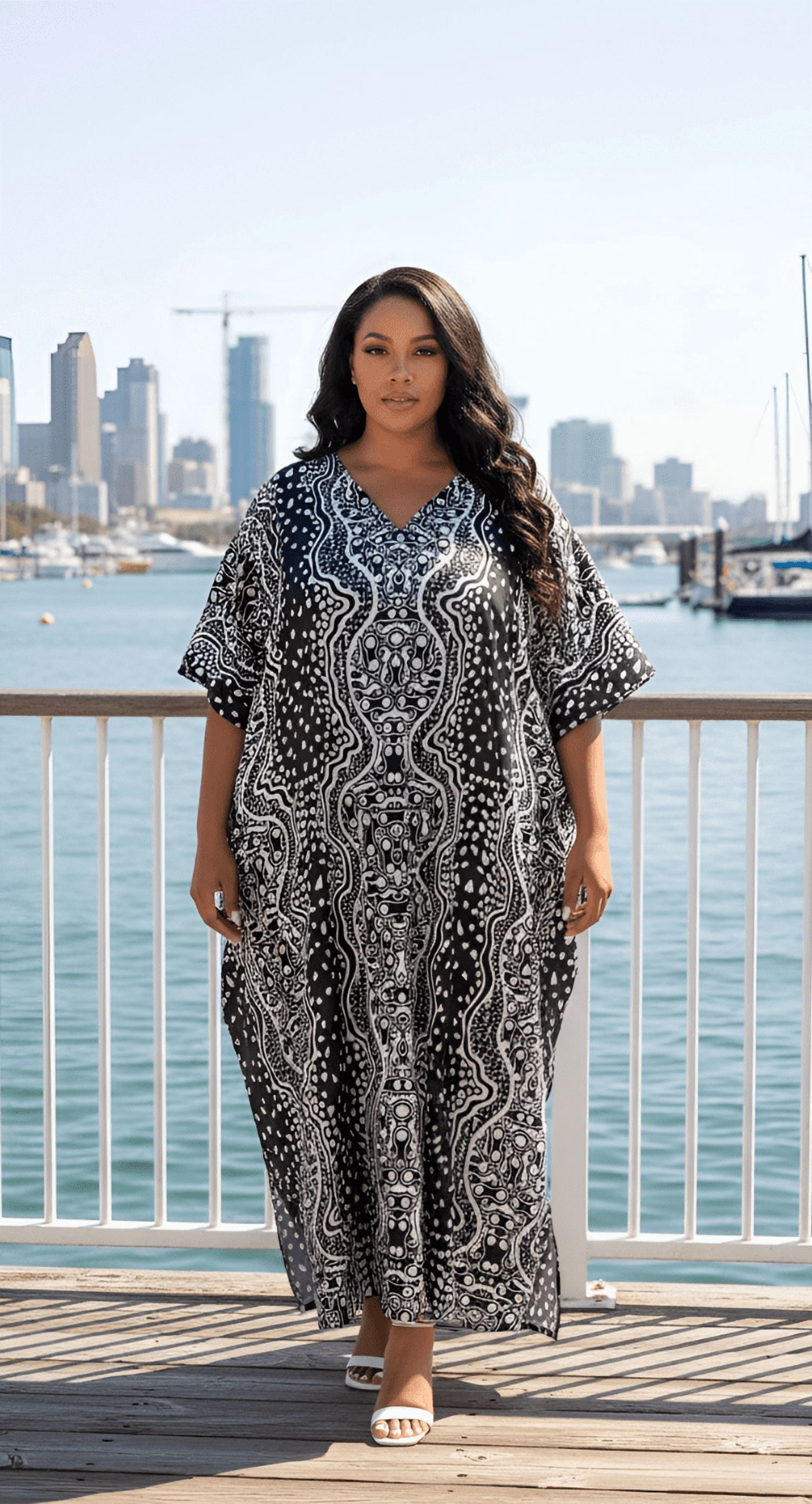 Oussum Women Plus Size Kaftans Polyester Long Maxi Caftan Gown Evening ...
