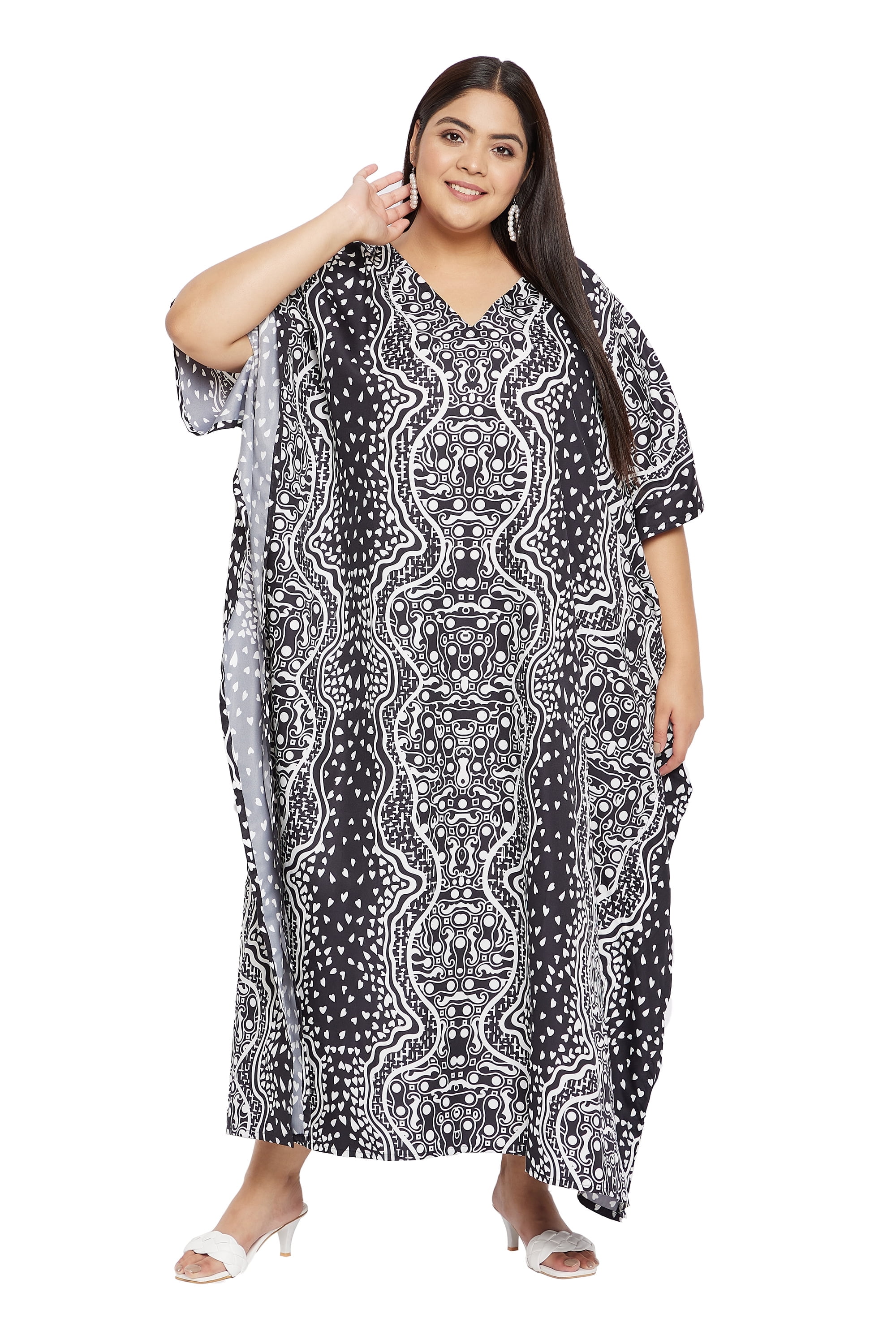 Oussum Women Plus Size Kaftans Polyester Long Maxi Caftan Gown Evening ...