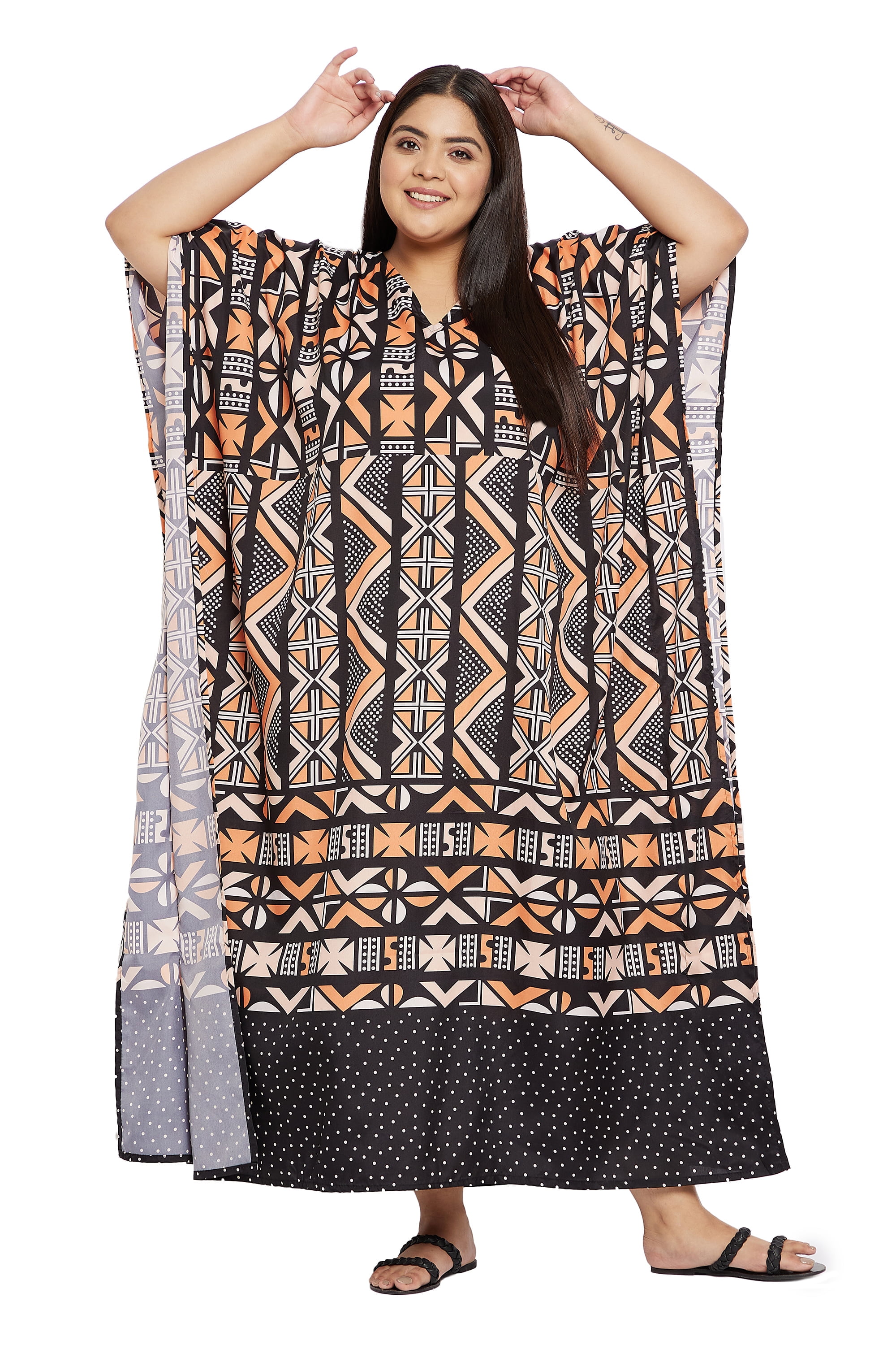 Oussum Women Plus Size Kaftans Polyester Long Maxi Caftan Gown Evening ...