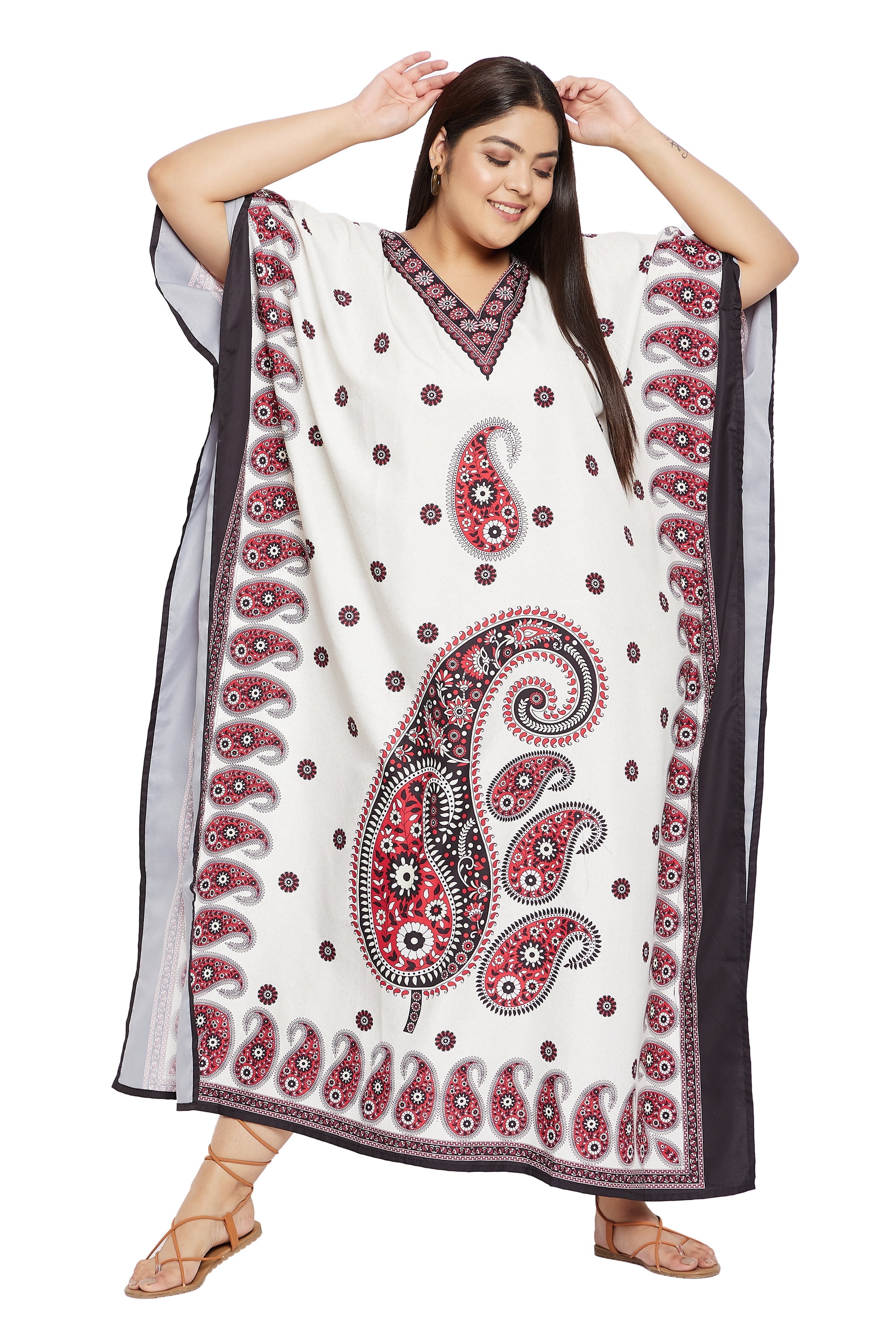 Oussum Women Plus Size Kaftans Polyester Long Maxi Caftan Gown Evening ...