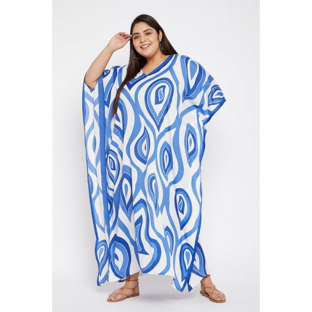 Oussum Women Plus Size Kaftans Polyester Long Maxi Caftan Gown Evening ...