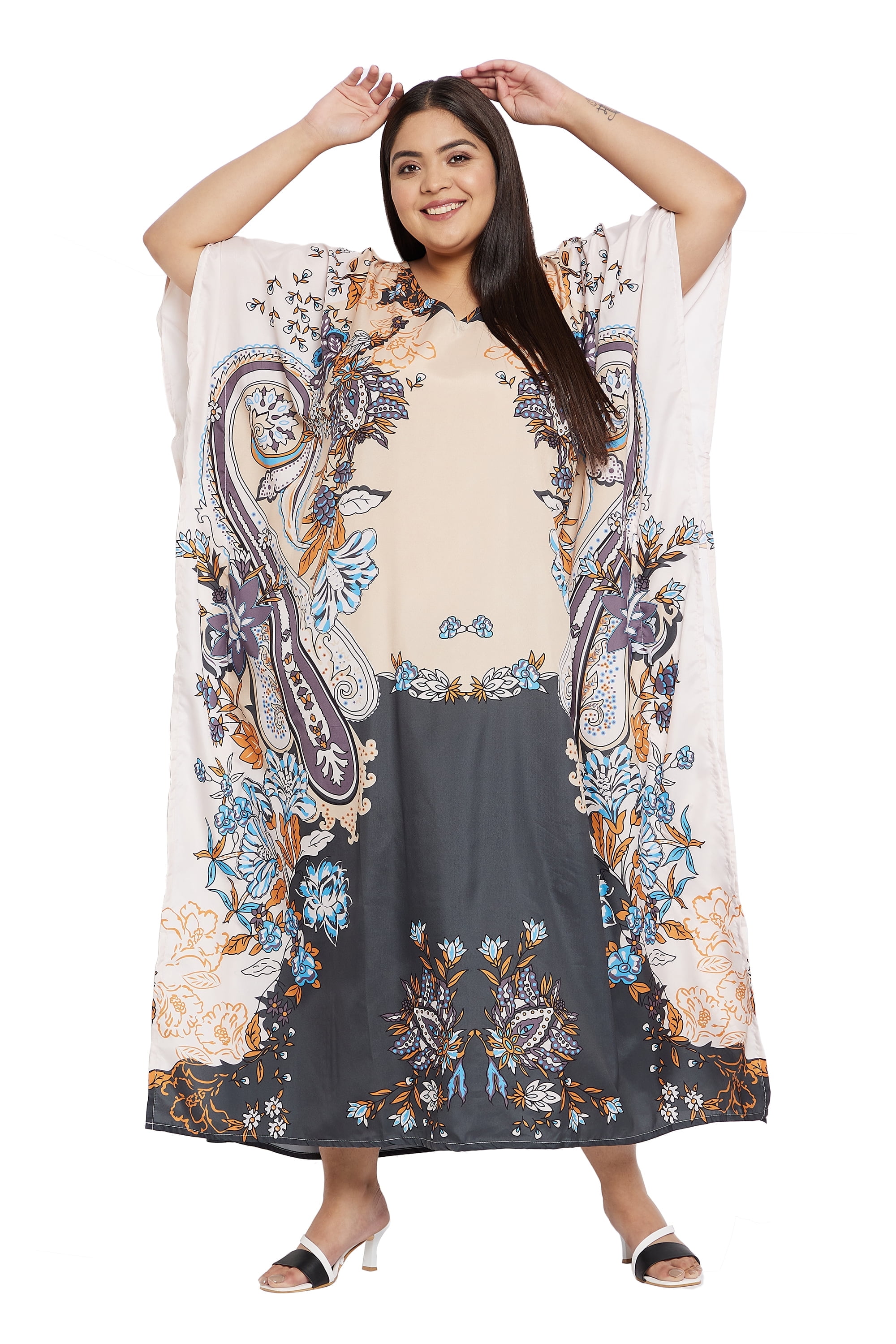 Oussum Women Plus Size Kaftans Polyester Long Maxi Caftan Gown Evening ...