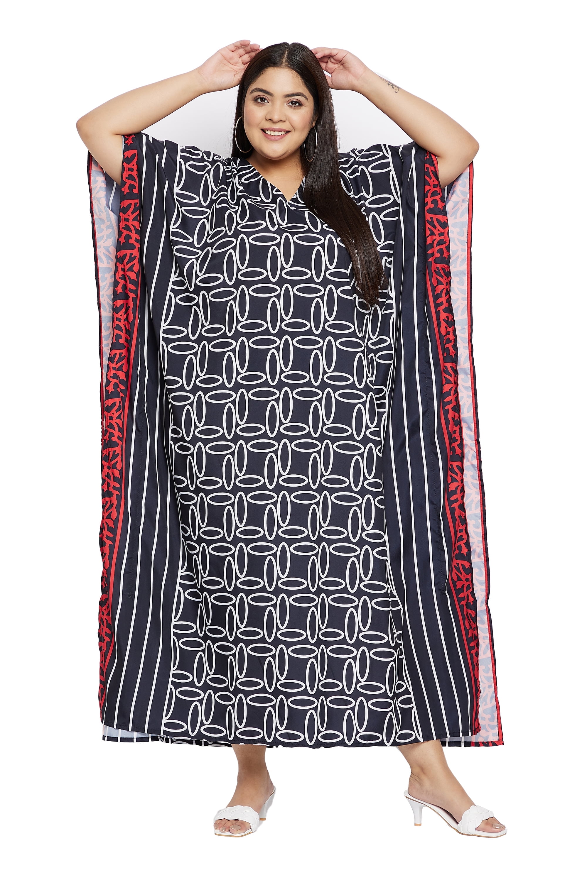 Oussum Women Plus Size Kaftans Polyester Long Maxi Caftan Gown Evening ...