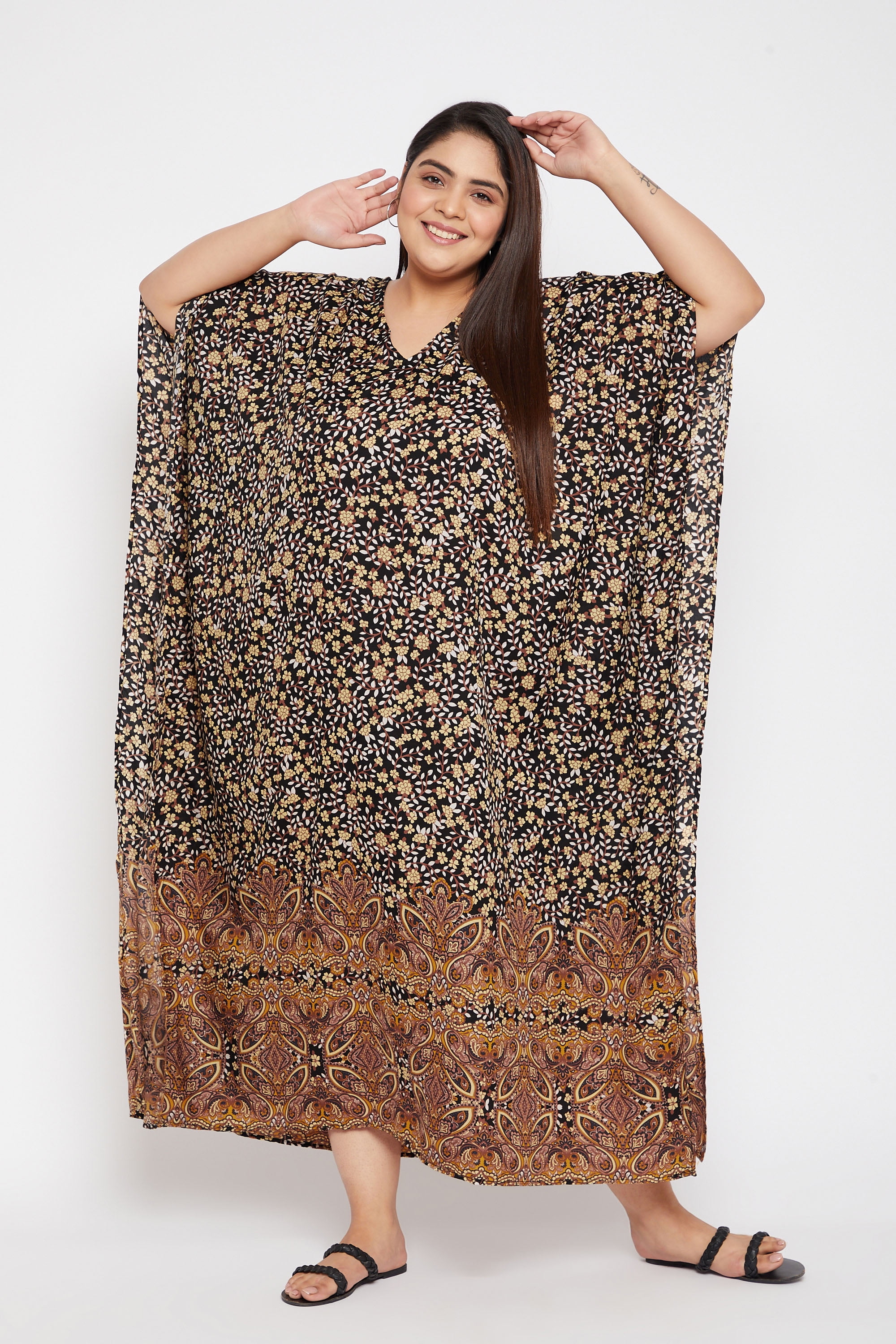 Oussum Women Plus Size Kaftans Polyester Long Maxi Caftan Gown Evening ...