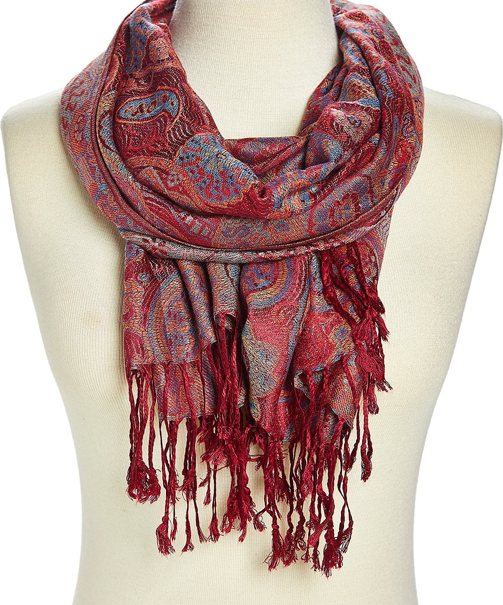 Oussum Women's Soft Floral Paisley Pashmina Scarf - Walmart.com