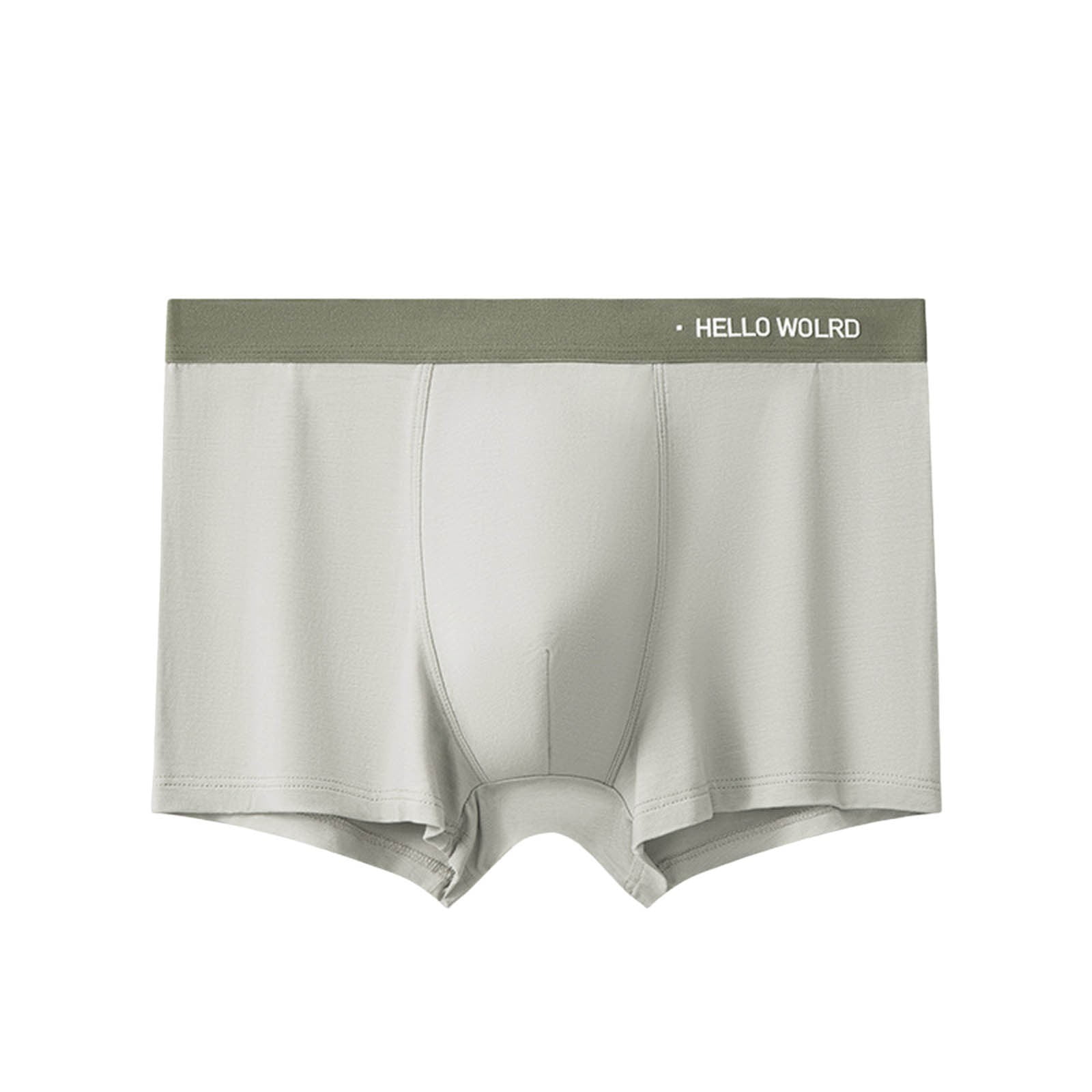 Ousvtion Trunks for Men Solid Color Boxer Briefs Fly Underwear Soft ...