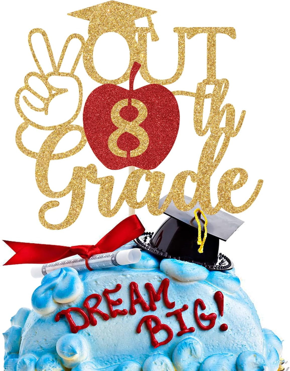 Out 8th Grade Cake Topper, Straight Outta Middle School Cake ...