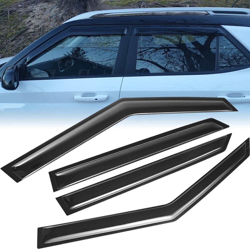Out-Channel Window Vent Visor Rain Guards Deflectors for Hyundai Venue ...