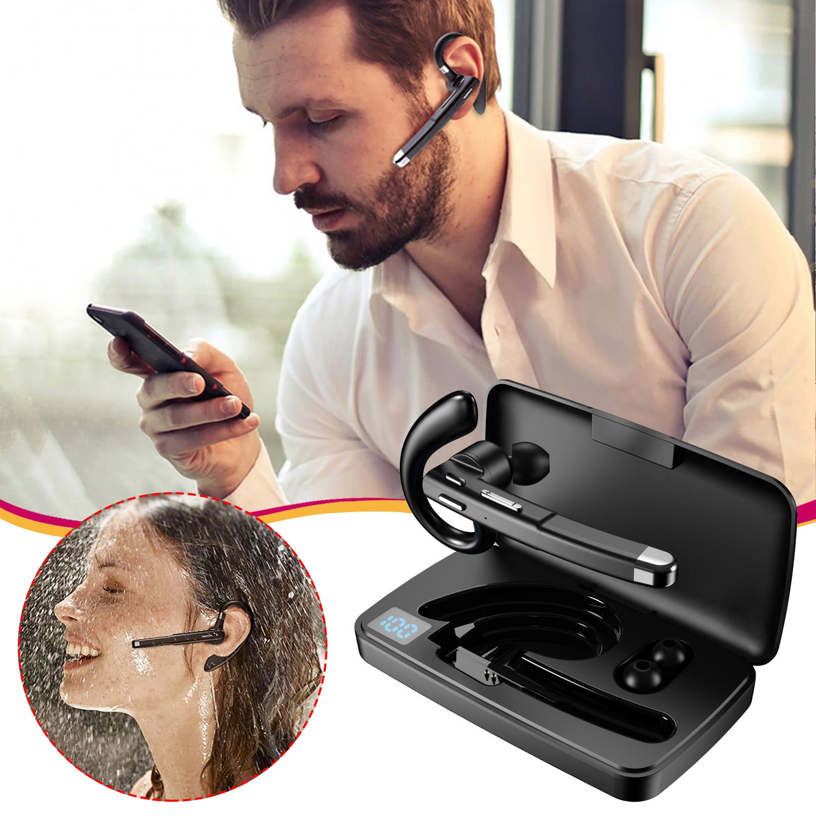 Out of Ear Open Ear Headphones Outside The Ear Wireless Ear Hanging ...