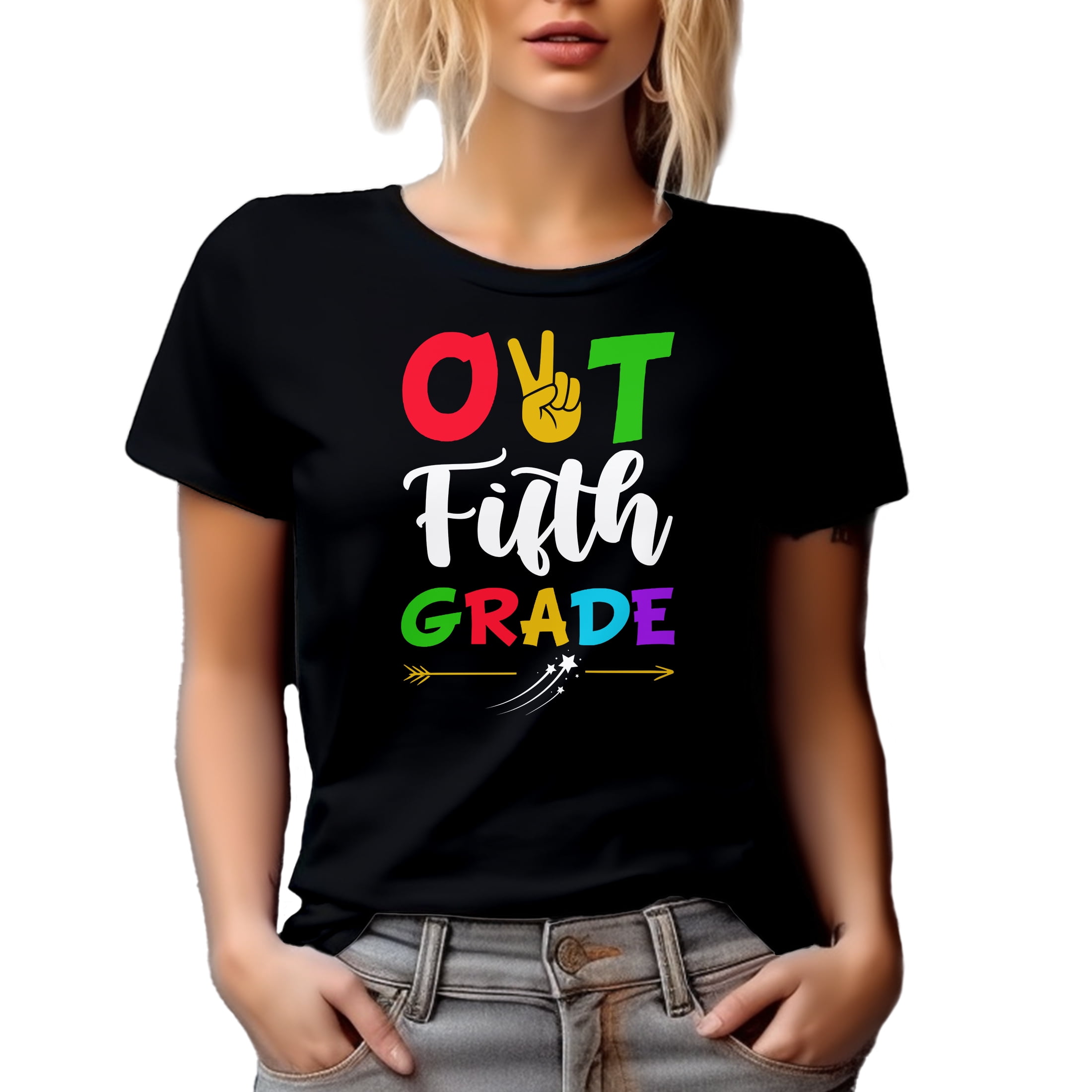 Out Fifth Grade - Elementary Graduate Student, School Graduation Themed ...