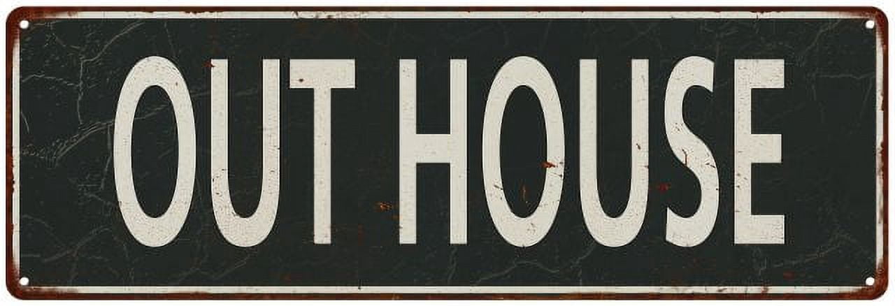 Out House Vintage Look Shabby Chic Gift Metal Sign 6x18 206180062047 ...