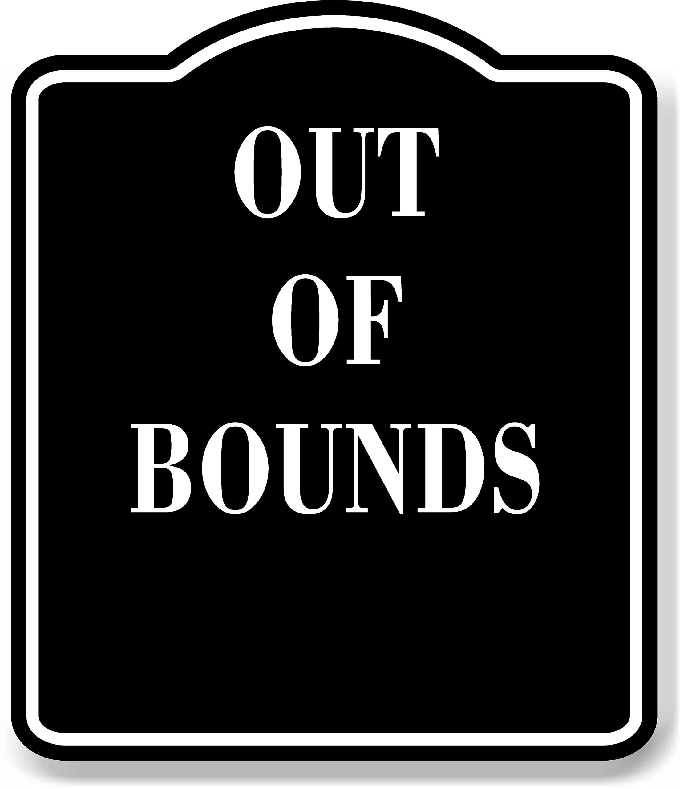 Out Of Bounds Golf Course BLACK Aluminum Composite Sign - Walmart.com