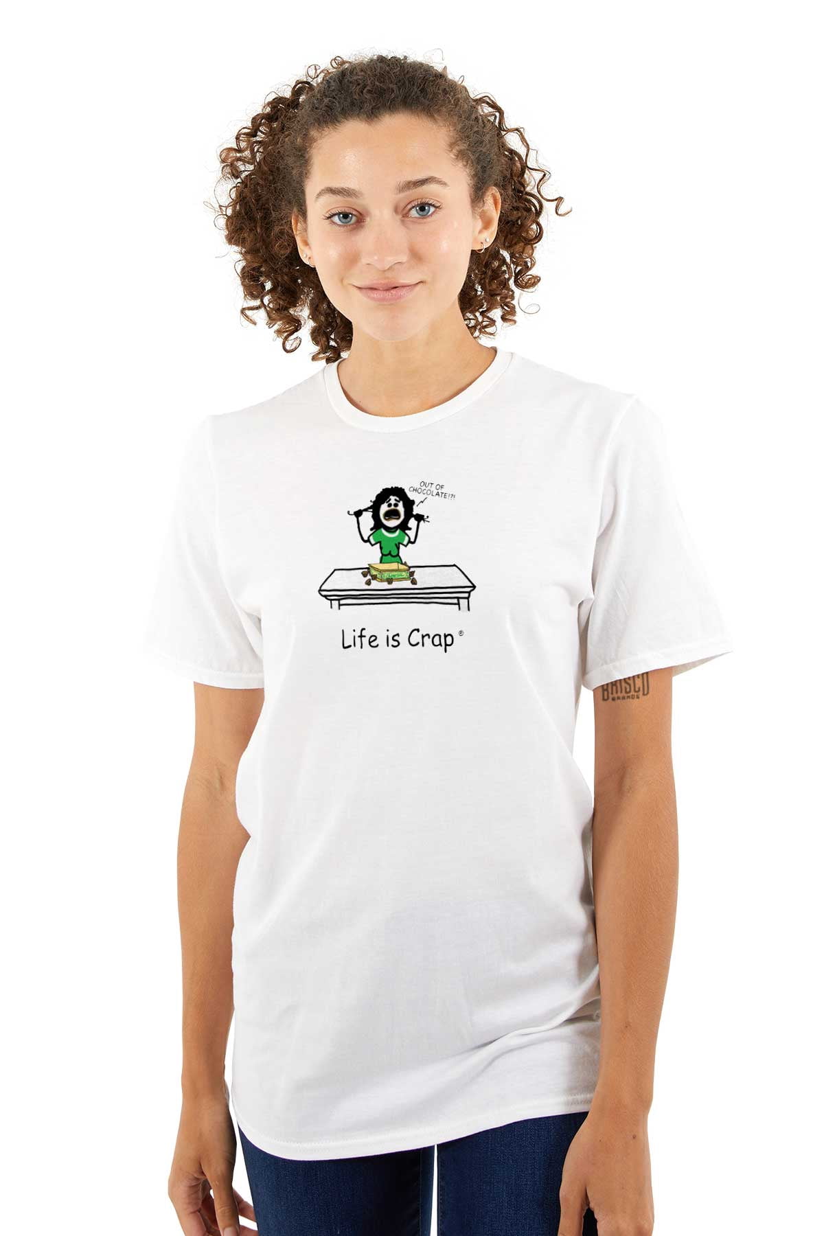 Out Of Chocolate Chocoholic Funny Women's Graphic T Shirt Tees Brisco ...