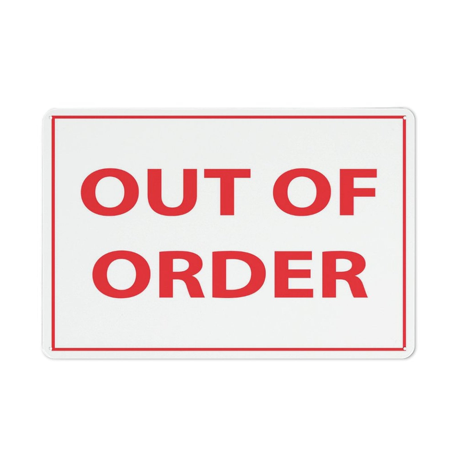 Out Of Order Sign 8 X 12 Inches Rust Free Aluminum - Uv Protected ...