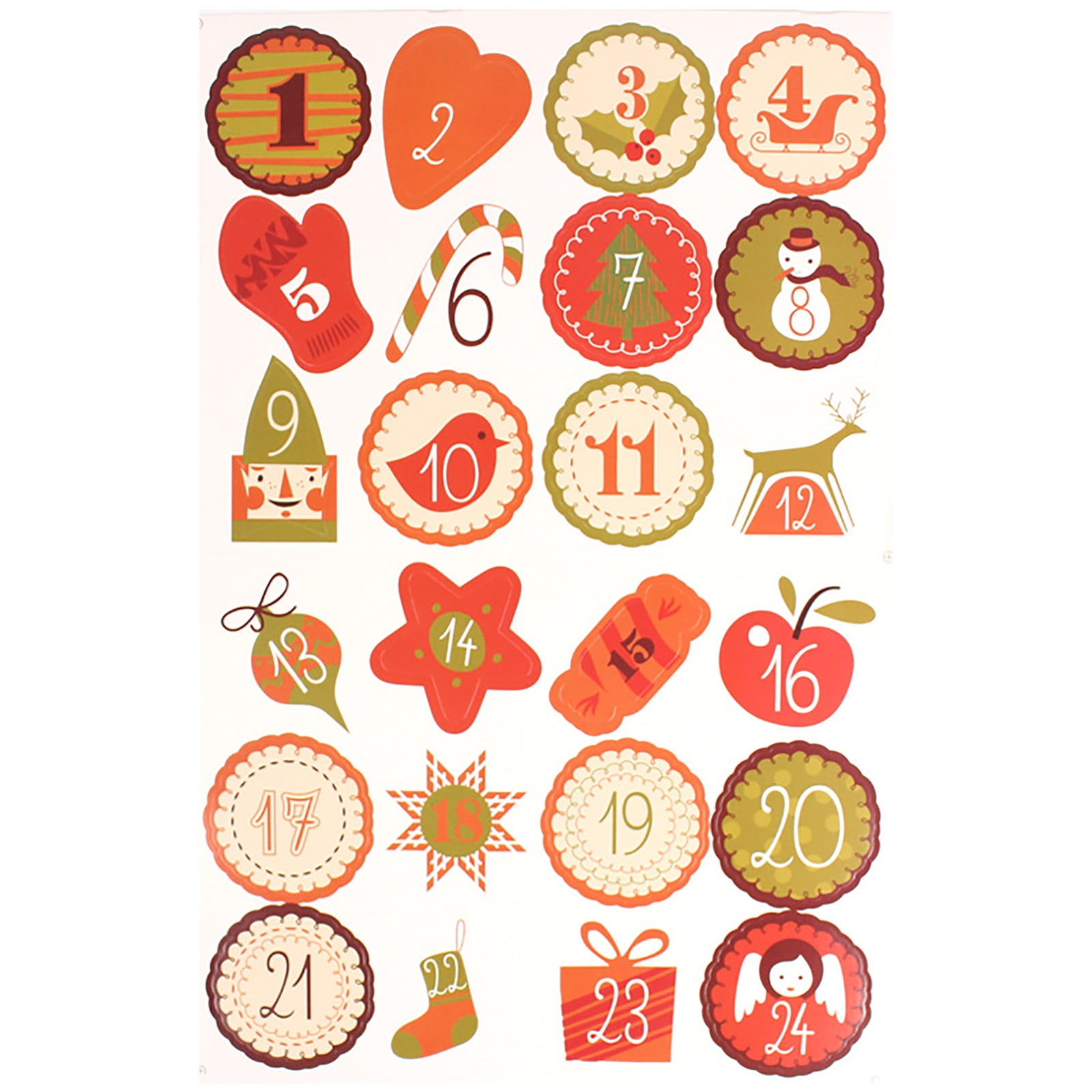 Out of Stock Alerts Stickers Christmas Gift Number Stickers 24 Stickers ...