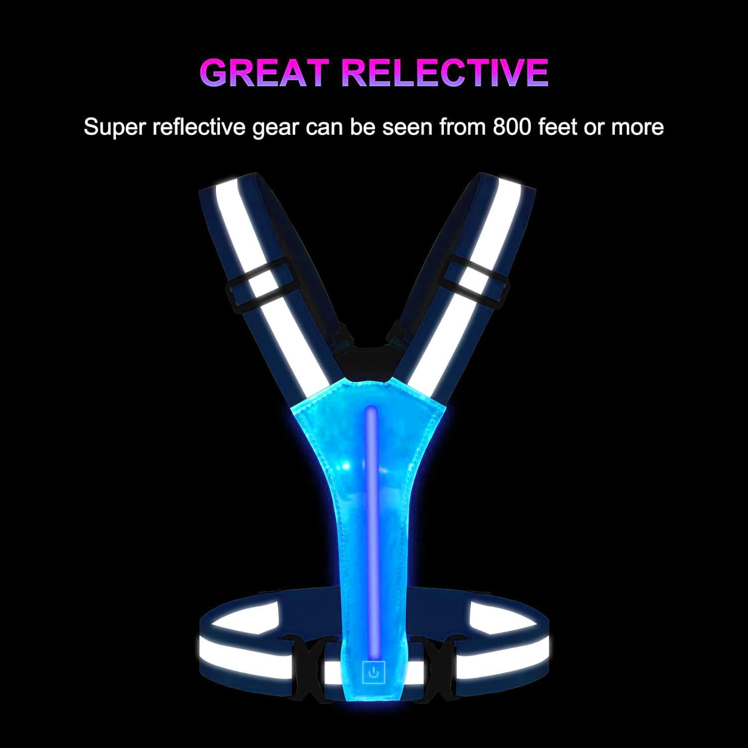 Out in the dark with this high-visibility LED reflective vest designed ...