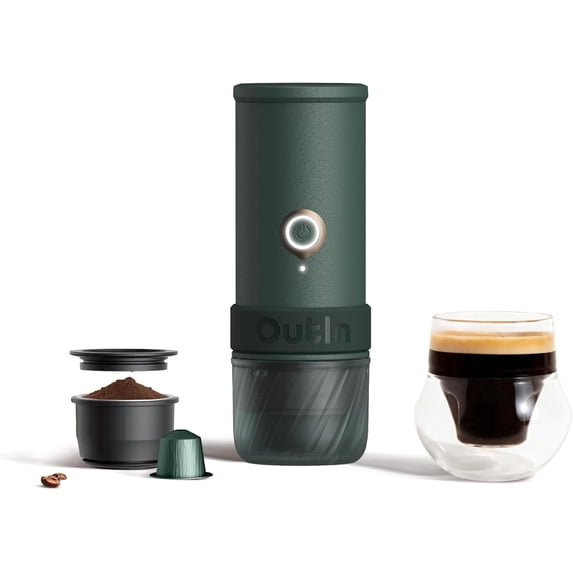 OutIn Mino Portable Electric Espresso Machine, Self-Heating Mini Travel ...