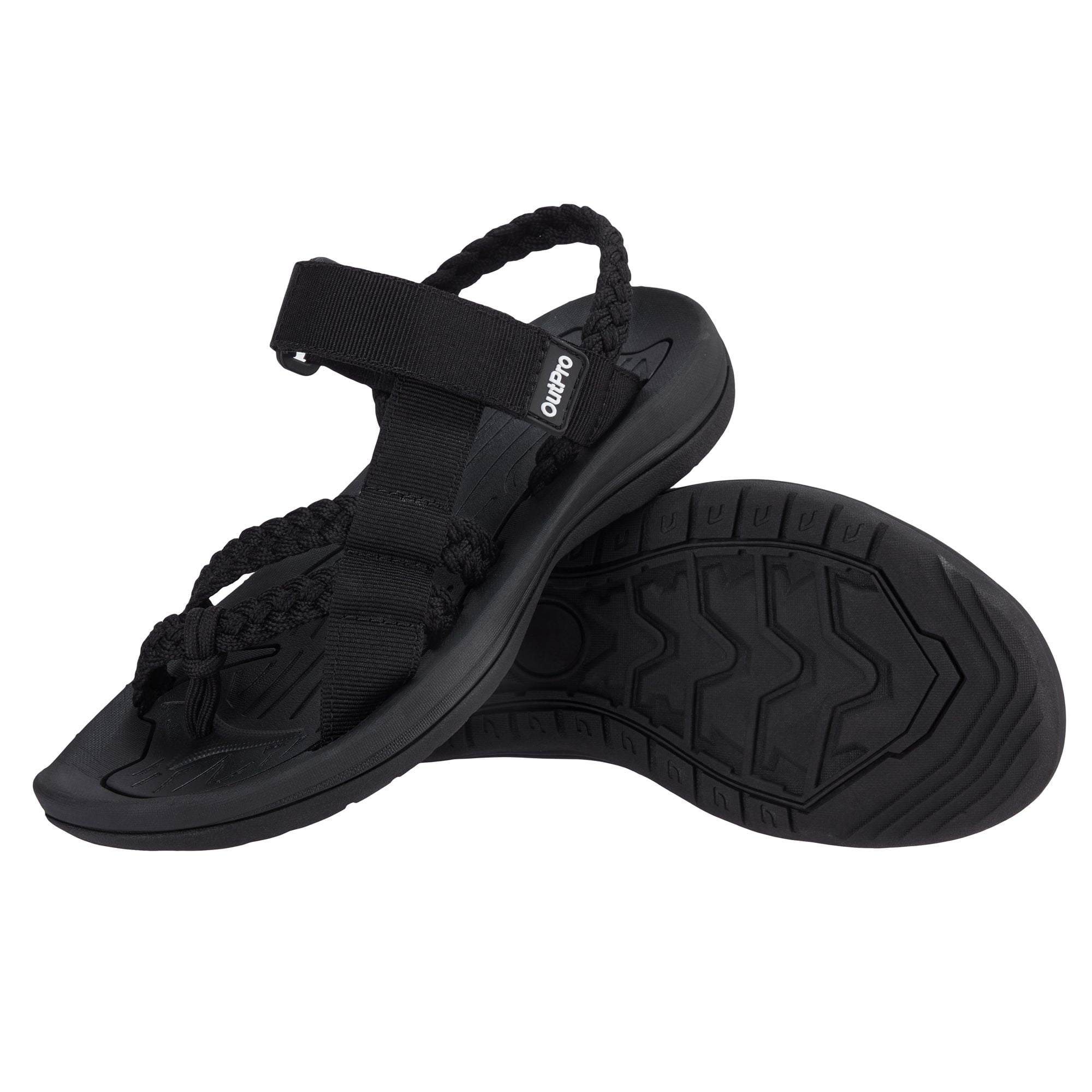 OutPro Hiking Sandals for Womens Comfortable Walking Flip Flop Sandals ...