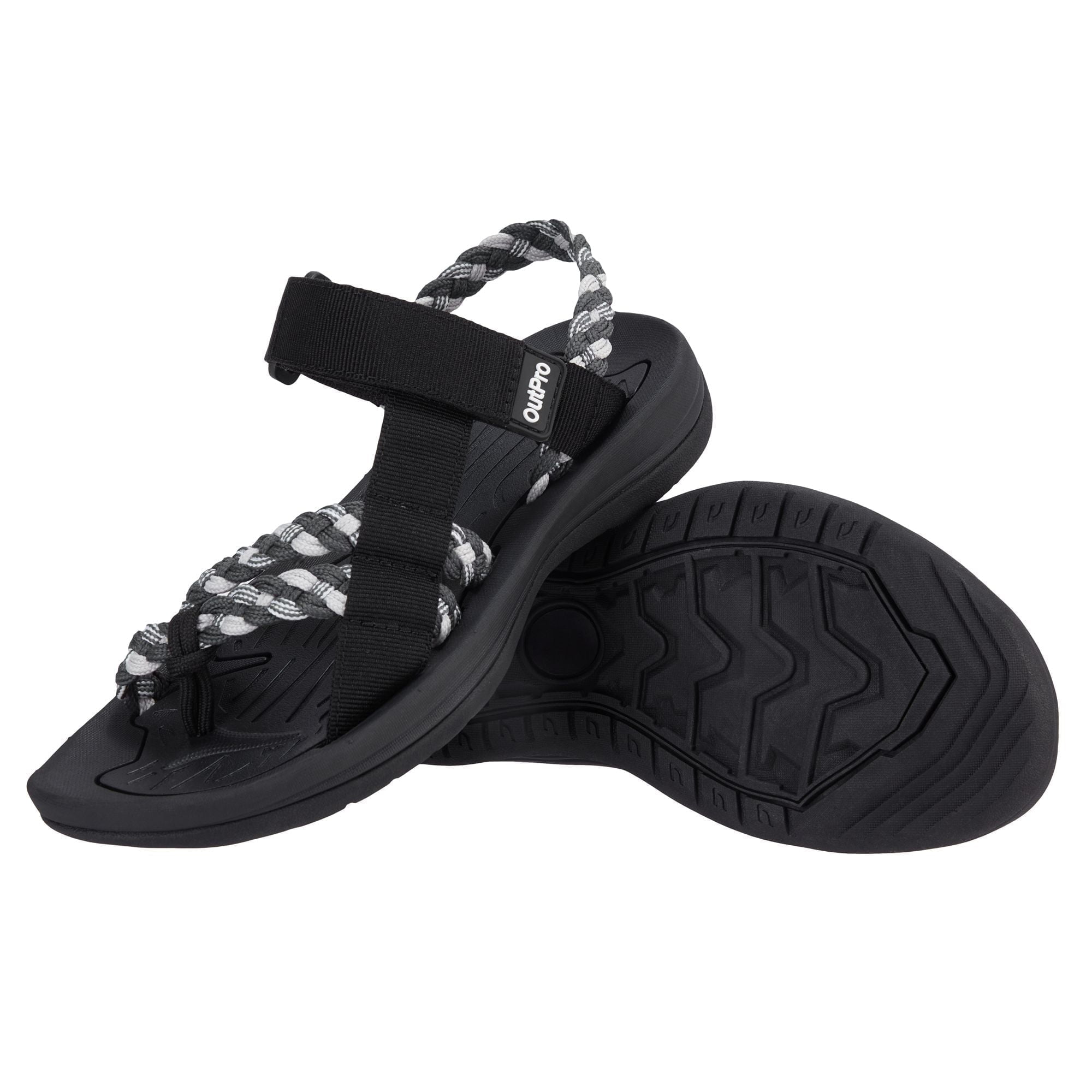 OutPro Hiking Sandals for Womens Comfortable Walking Flip Flop Sandals ...