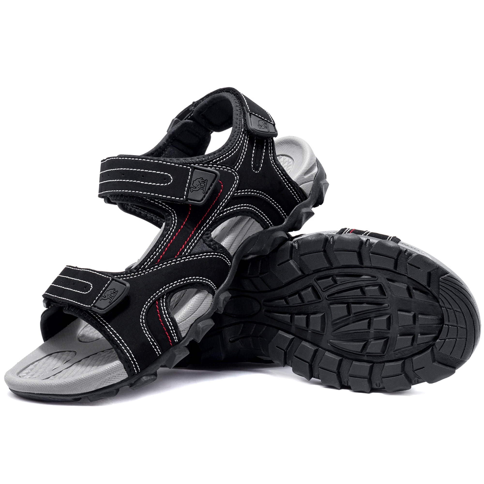 OutPro Men's Hiking Sandals Faux Leather Athletic Water Sandals Outdoor ...