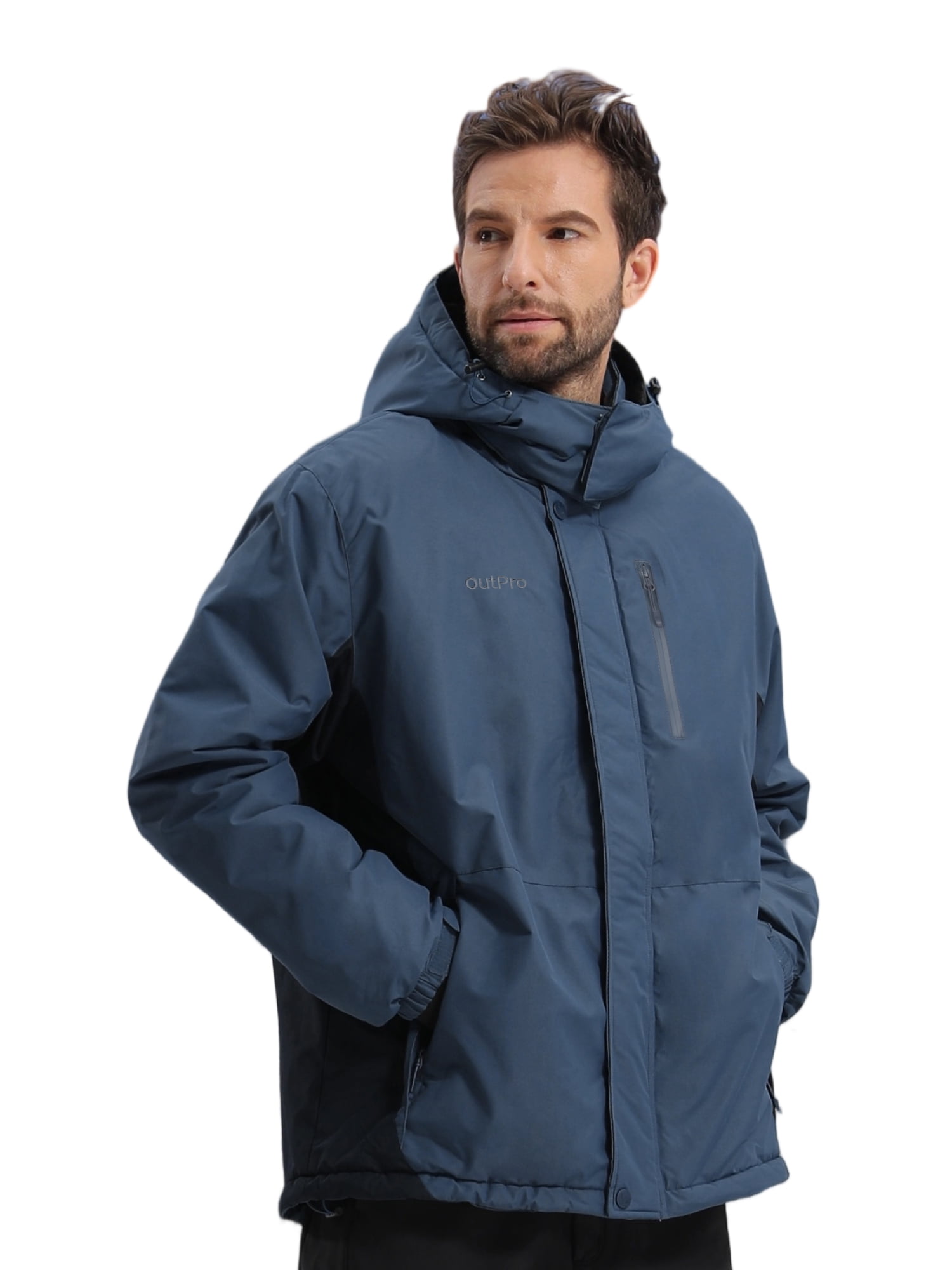 OutPro Mens Athletic Jackets Waterproof Outerwear Coats Windproof Ski ...