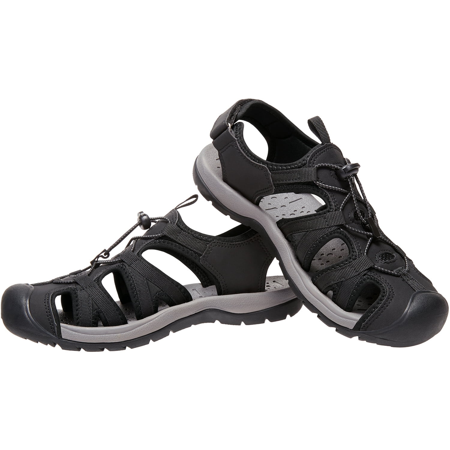 OutPro Mens Hiking Sandals Adjustable Closed Toe Sandals Breathable ...