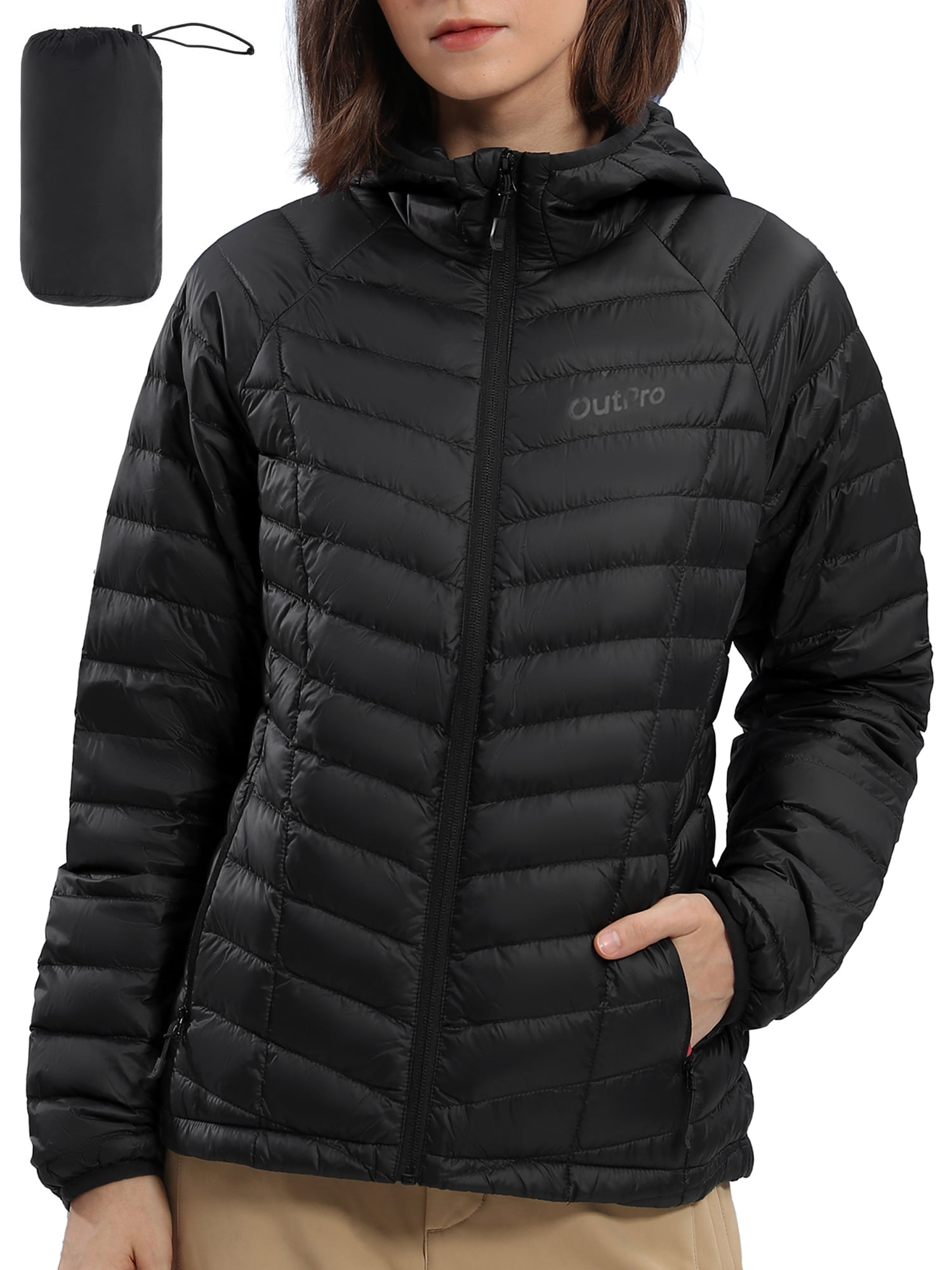 OutPro Women's Puffer Jacket Lightweight Down Alternative Packable ...