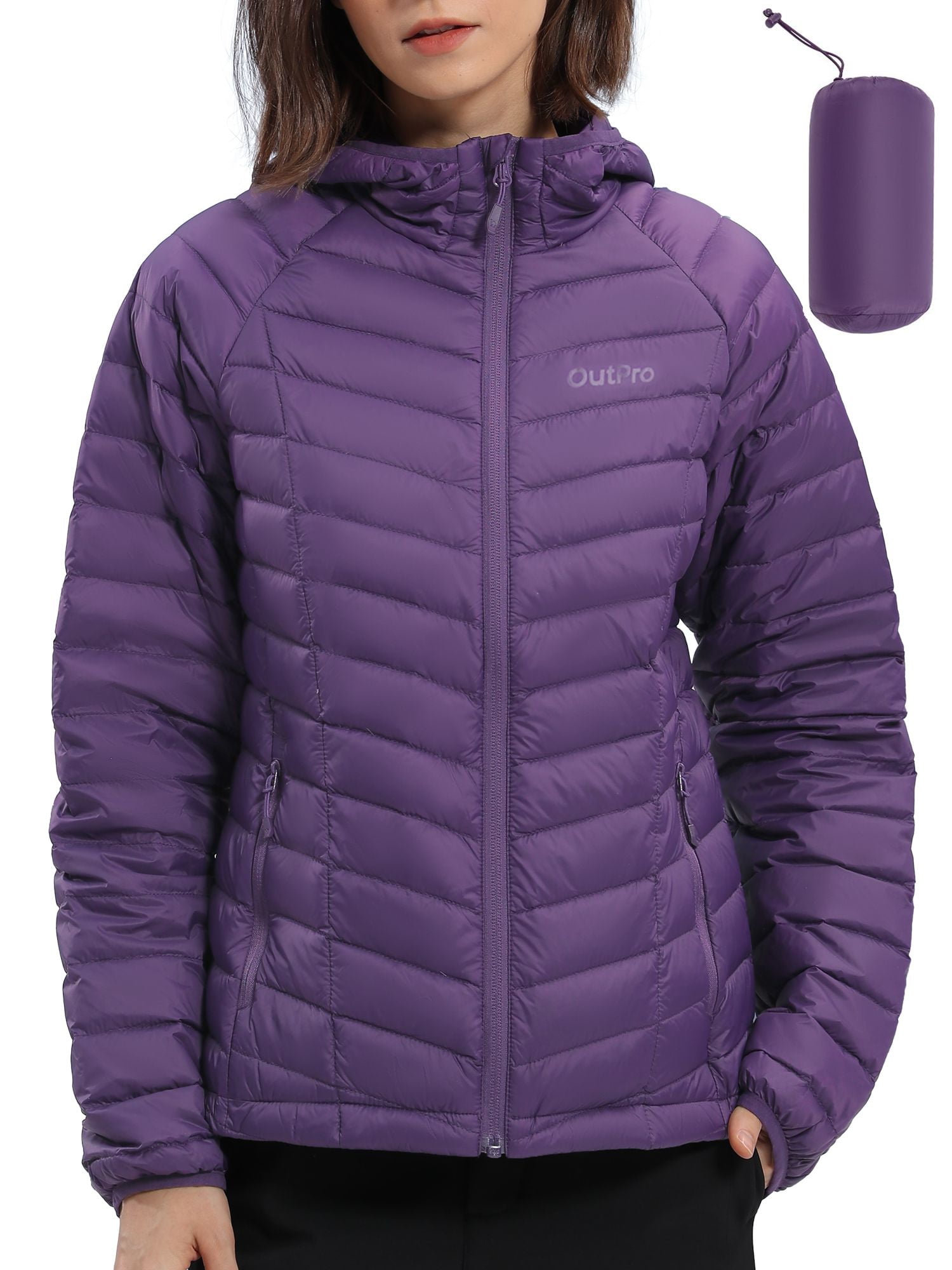 OutPro Women's Puffer Jacket Lightweight Down Alternative Packable ...