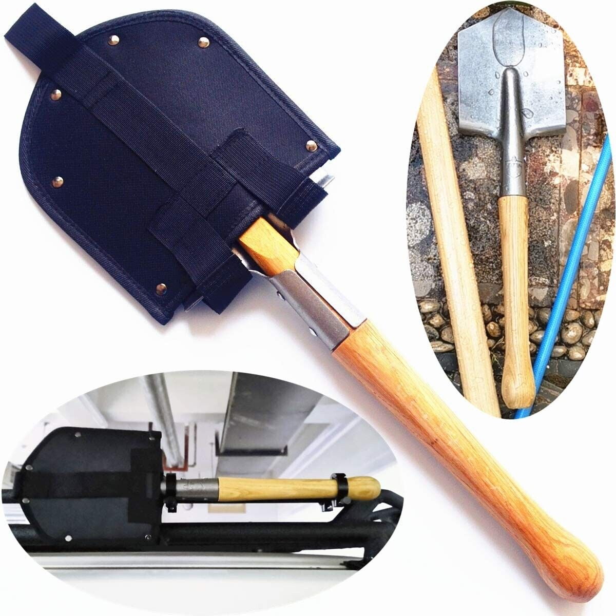 OutShovel Carbon Steel A3 Wolf Warrior Camping Shovel with Beech ...