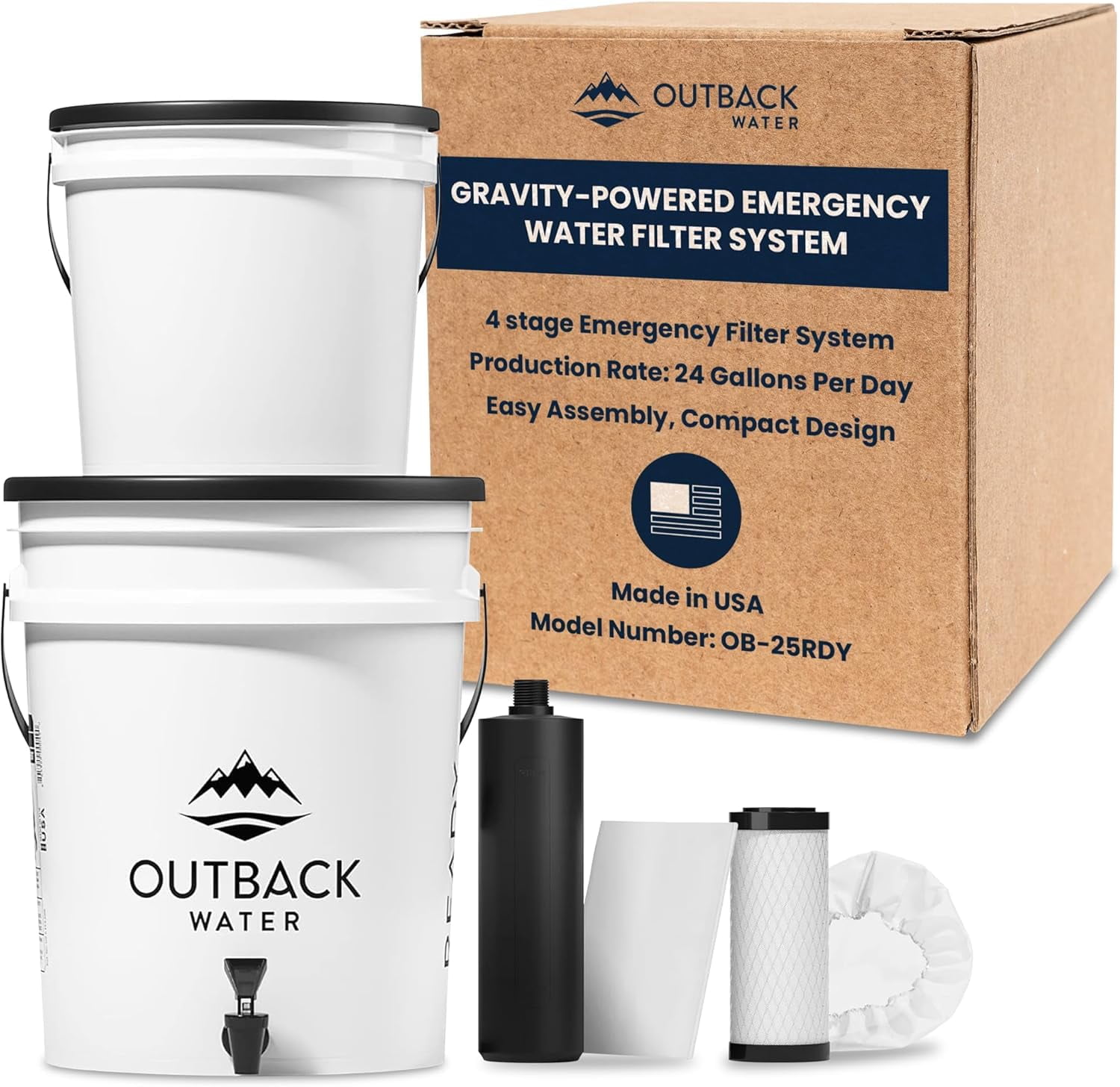 Outback Emergency Water Filter System for Survival Kit, Camping Gear ...