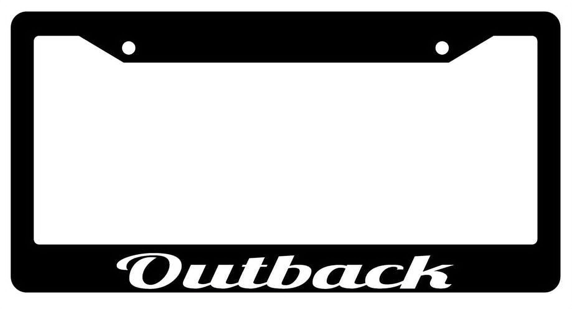 Outback SCRIPT Black Plastic License Plate Frame AMA - Walmart.com