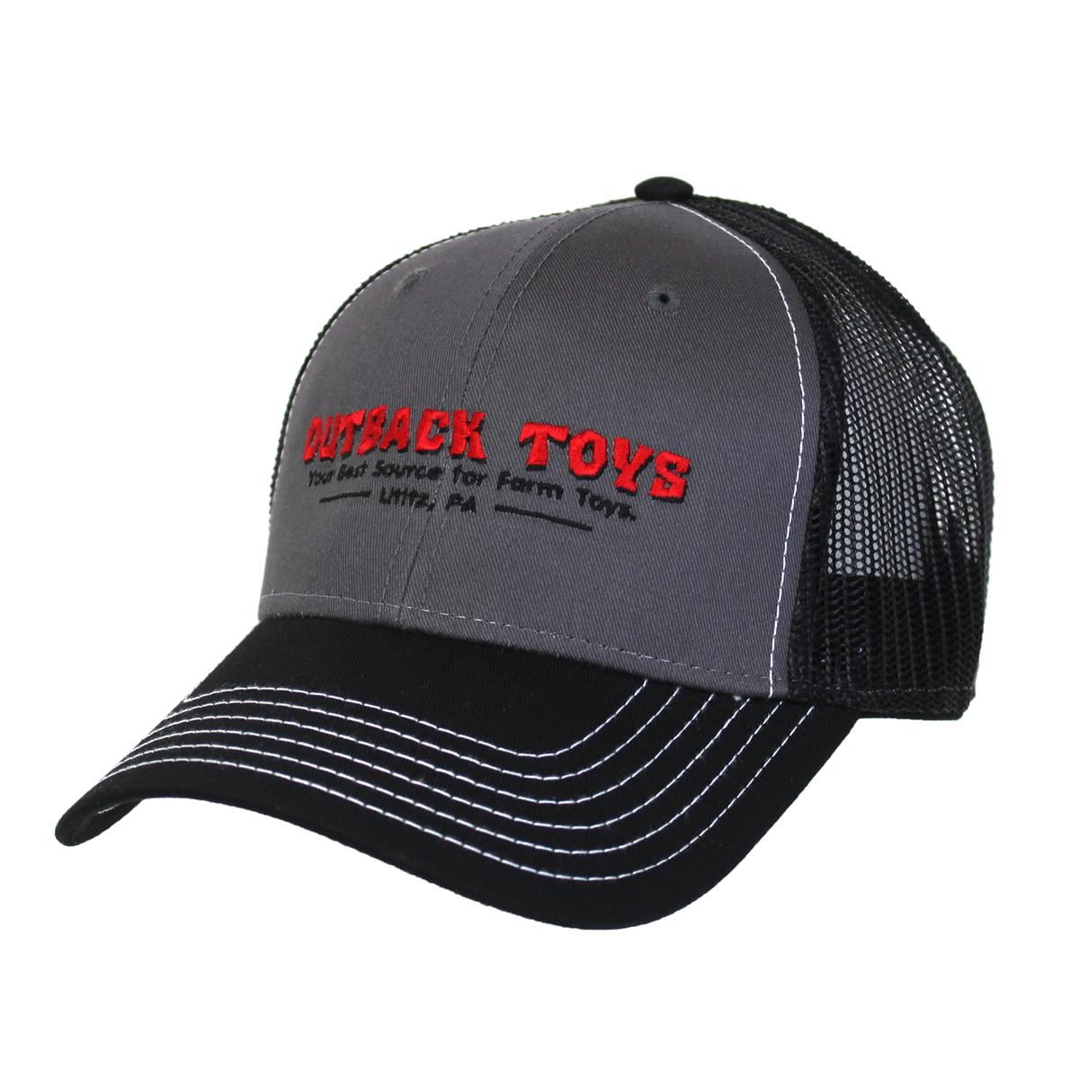 Outback Toys Logo Black & Gray Mesh Back Cap Hat Cust-BLK-Mesh ...