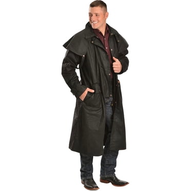 4XL Mens Oilskin Western Australian Waterproof Duster Coat Jacket ...