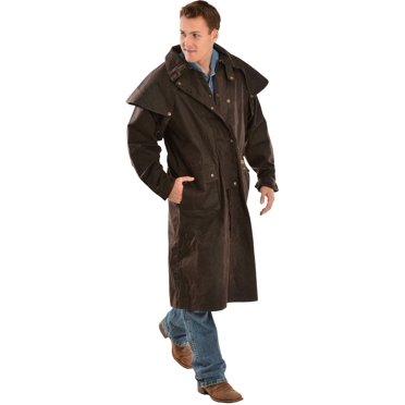 4XL Mens Oilskin Western Australian Waterproof Duster Coat Jacket ...