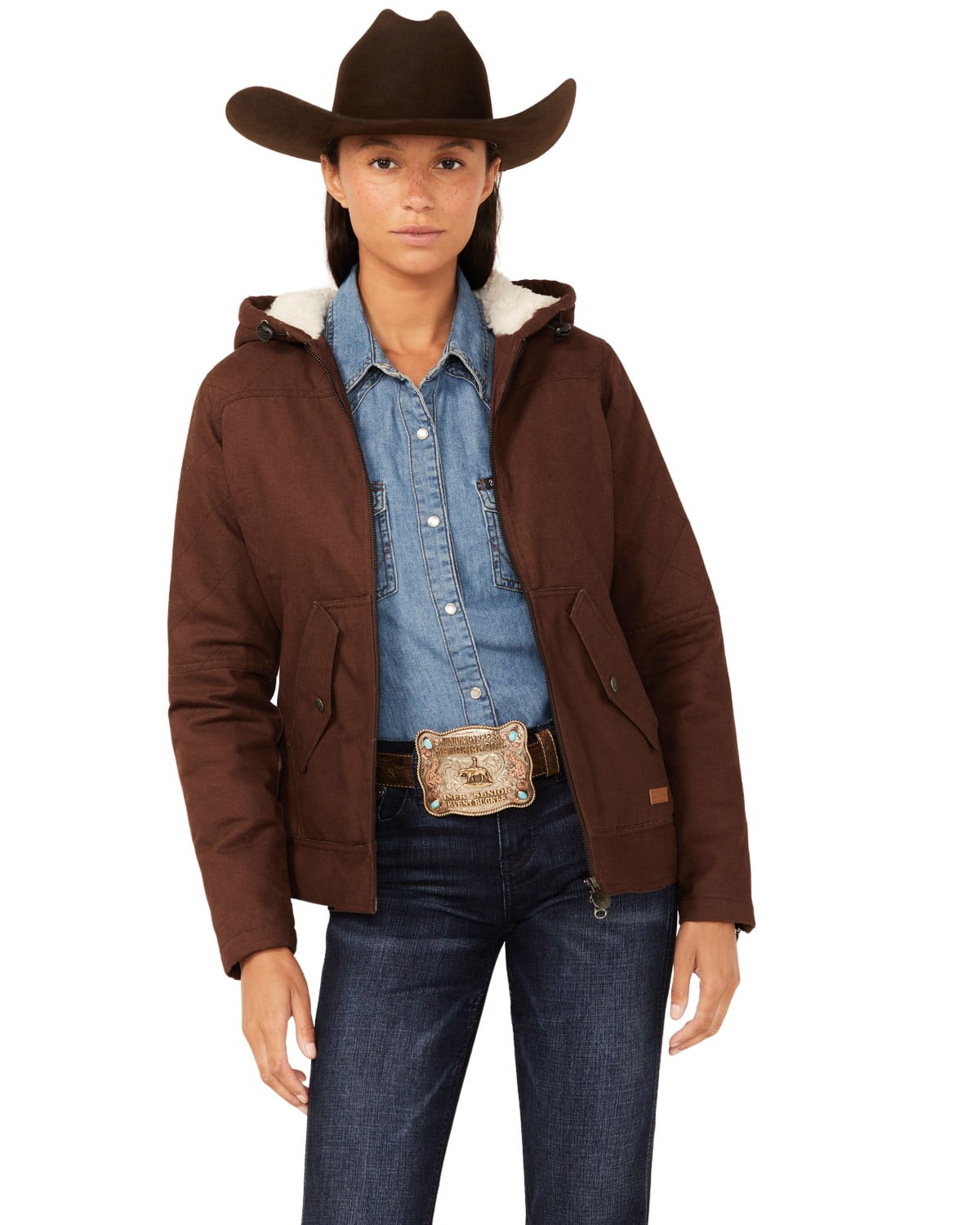 Outback Trading Co Women's Berber Lined Hooded Canvas Heidi Jacket ...