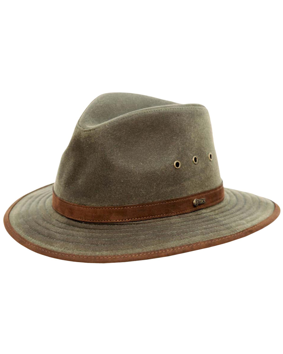 Outback Trading Hat Mens Quality Madison River Oilskin Leather 1462 ...